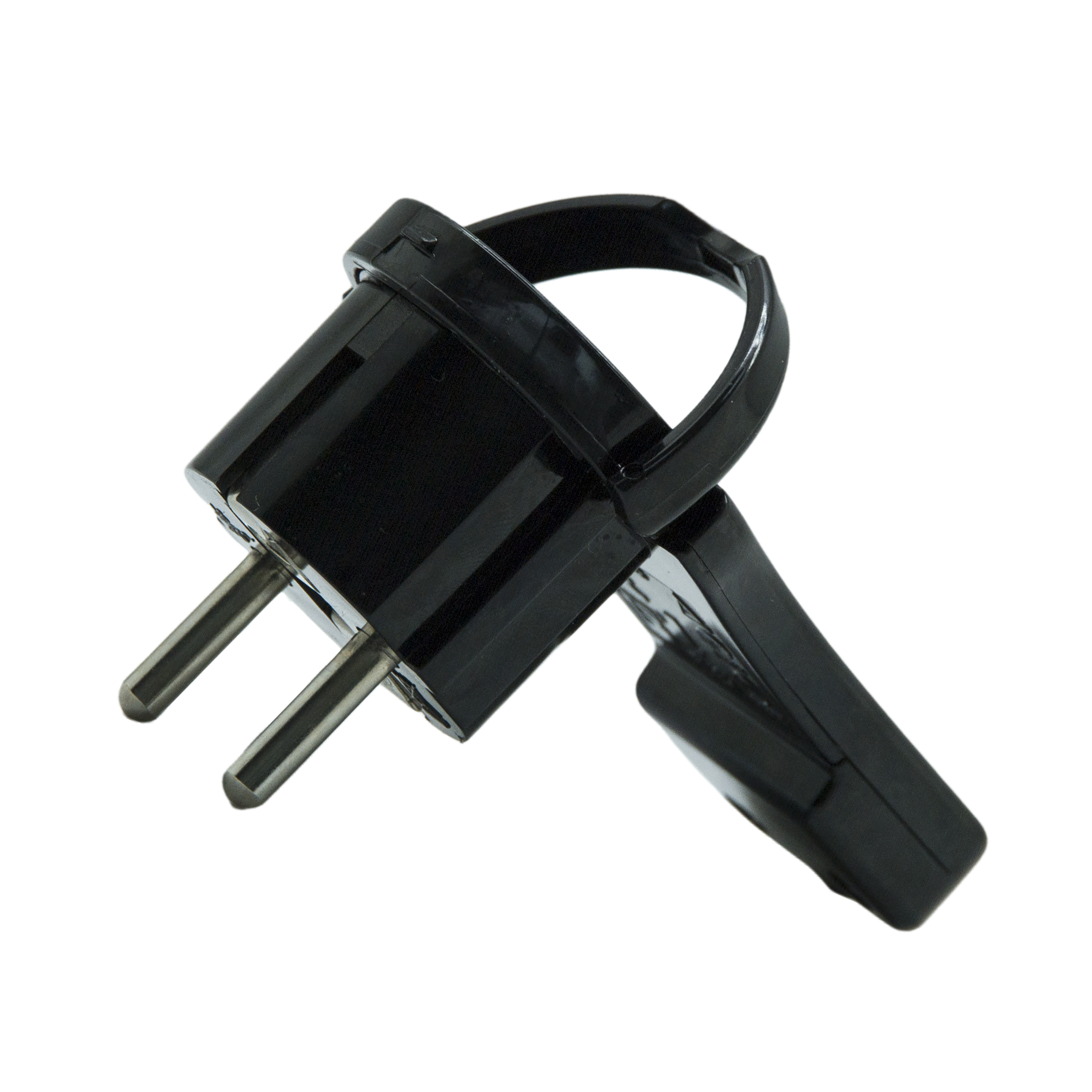 Fiche électrique plate mâle 2 pôles + terre, 16 A, noir, 1.5mm2 MAX ...