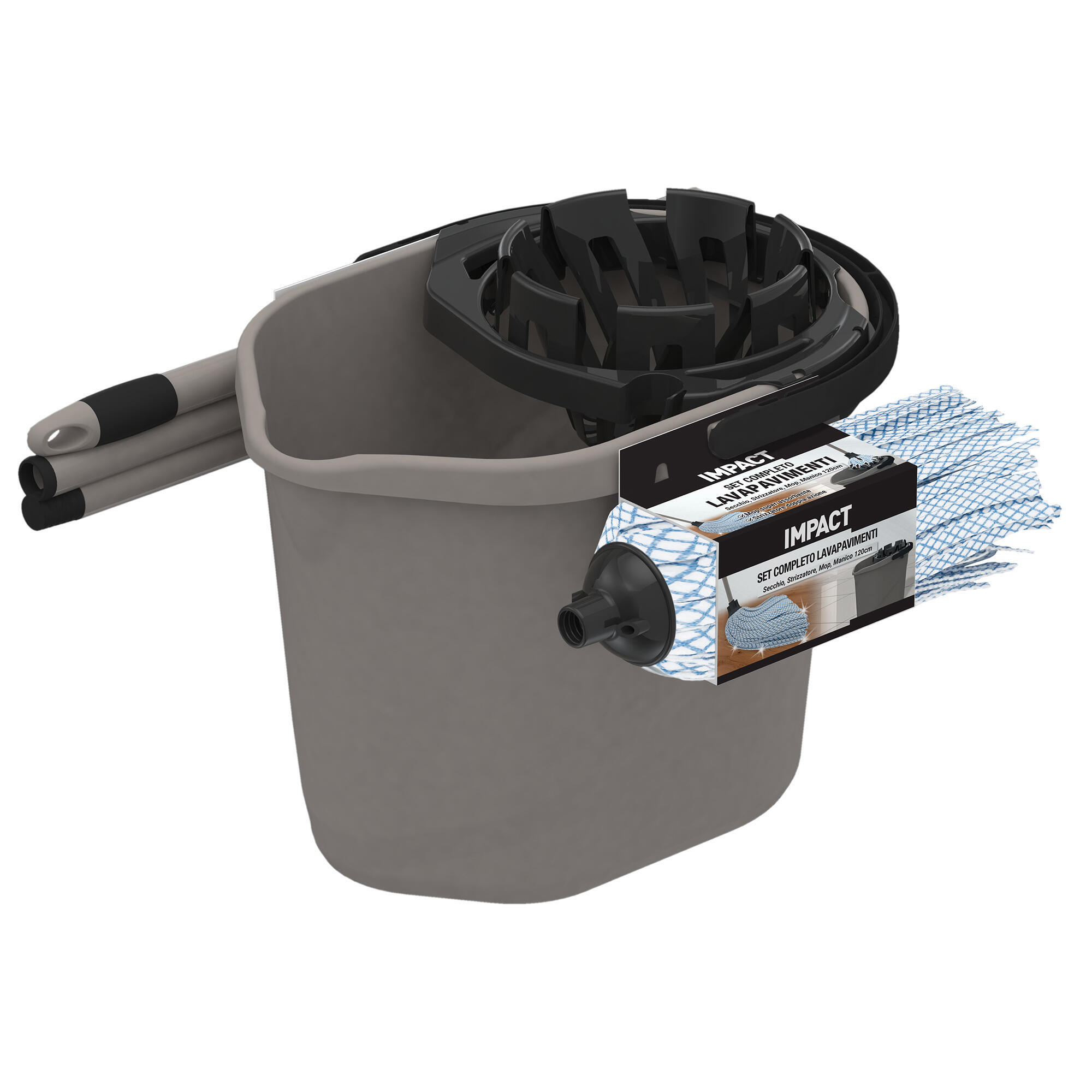 Set di mocio con manico e secchio IMPACT in polipropilene | Leroy Merlin