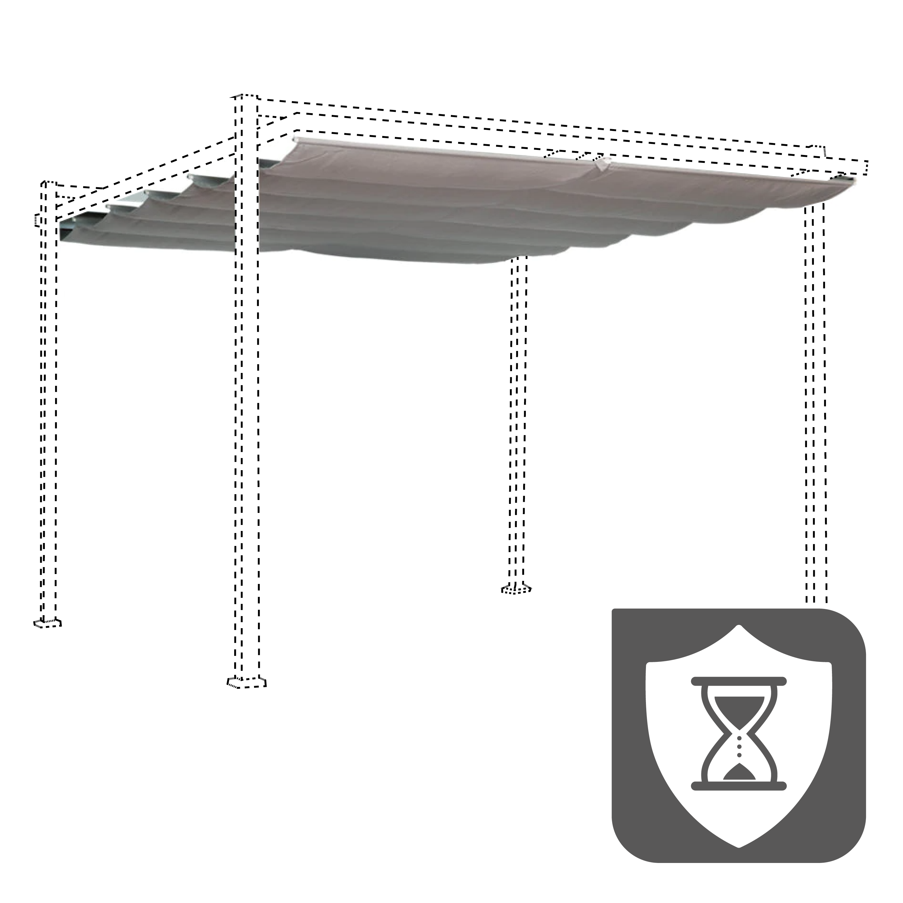 Toile polyester Equinox beige l.354 x L.292 cm | Leroy Merlin