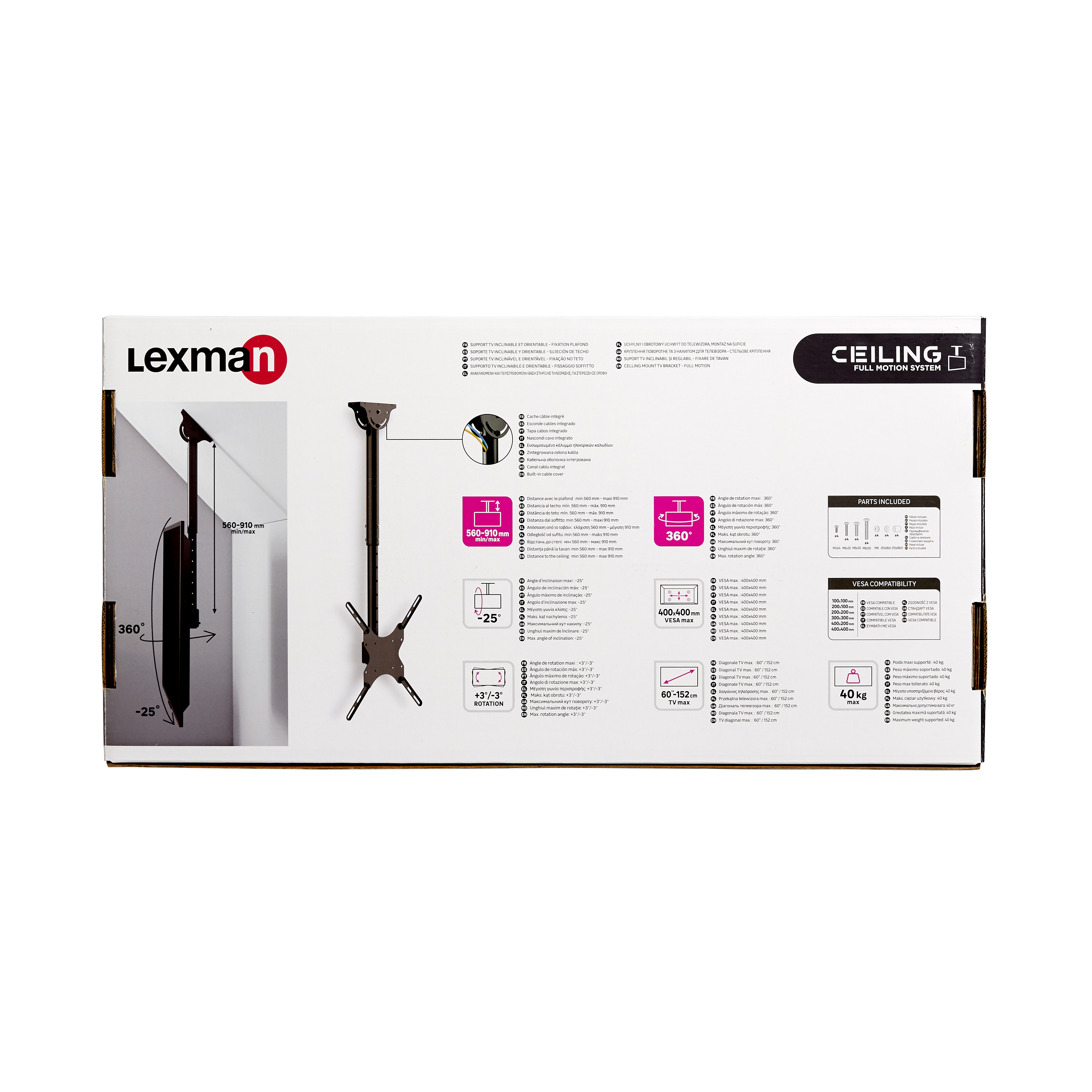 Supporto tv a soffitto LEXMAN mobile | Leroy Merlin