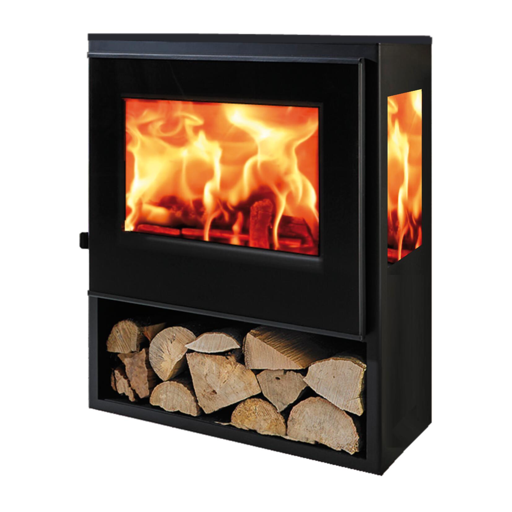 Cucina a legna PANADERO Java Trivision 8 kW nero | Leroy Merlin