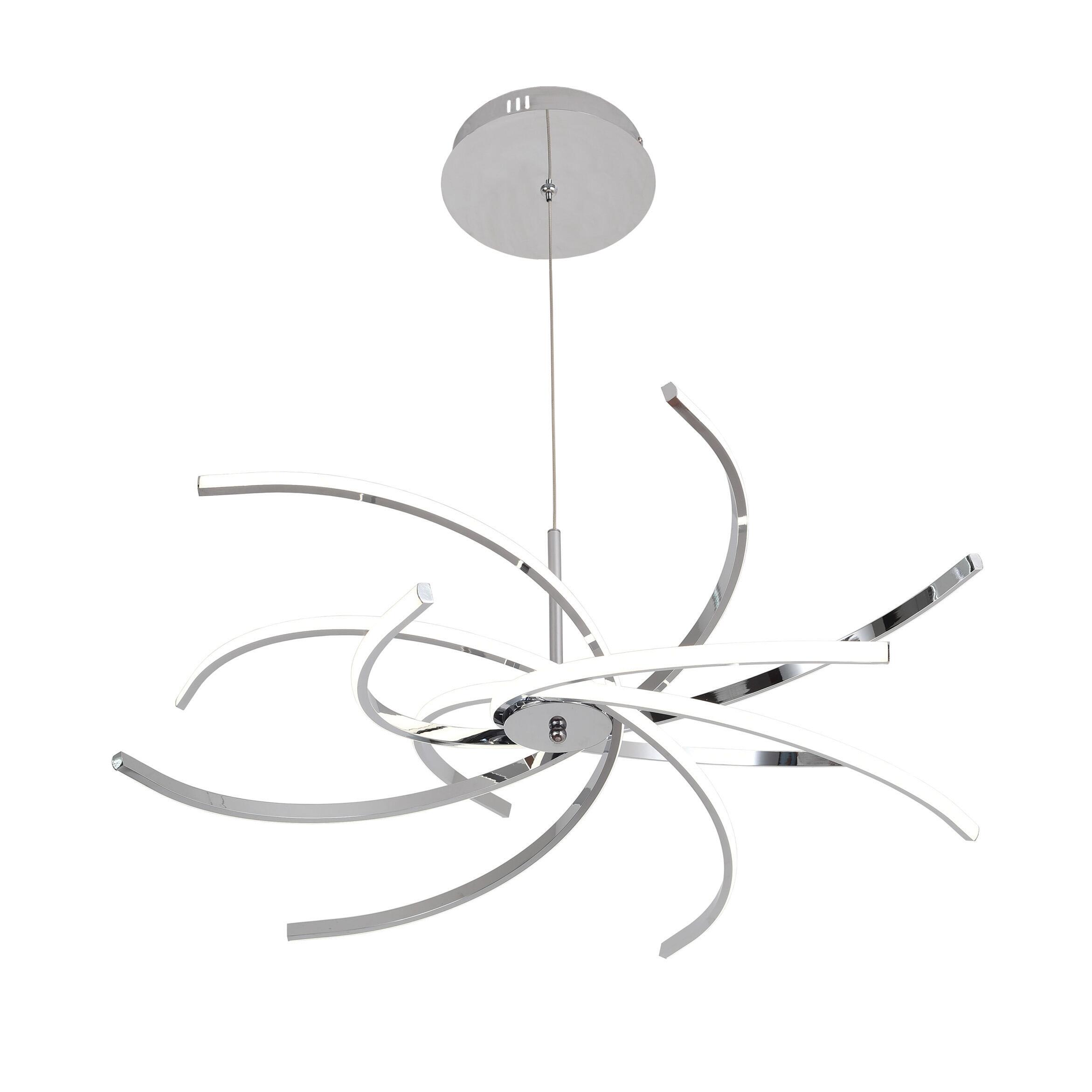 Lampadario LED neoclassico Anuk bianco Ø70cm, luce naturale 4000 lumen ...