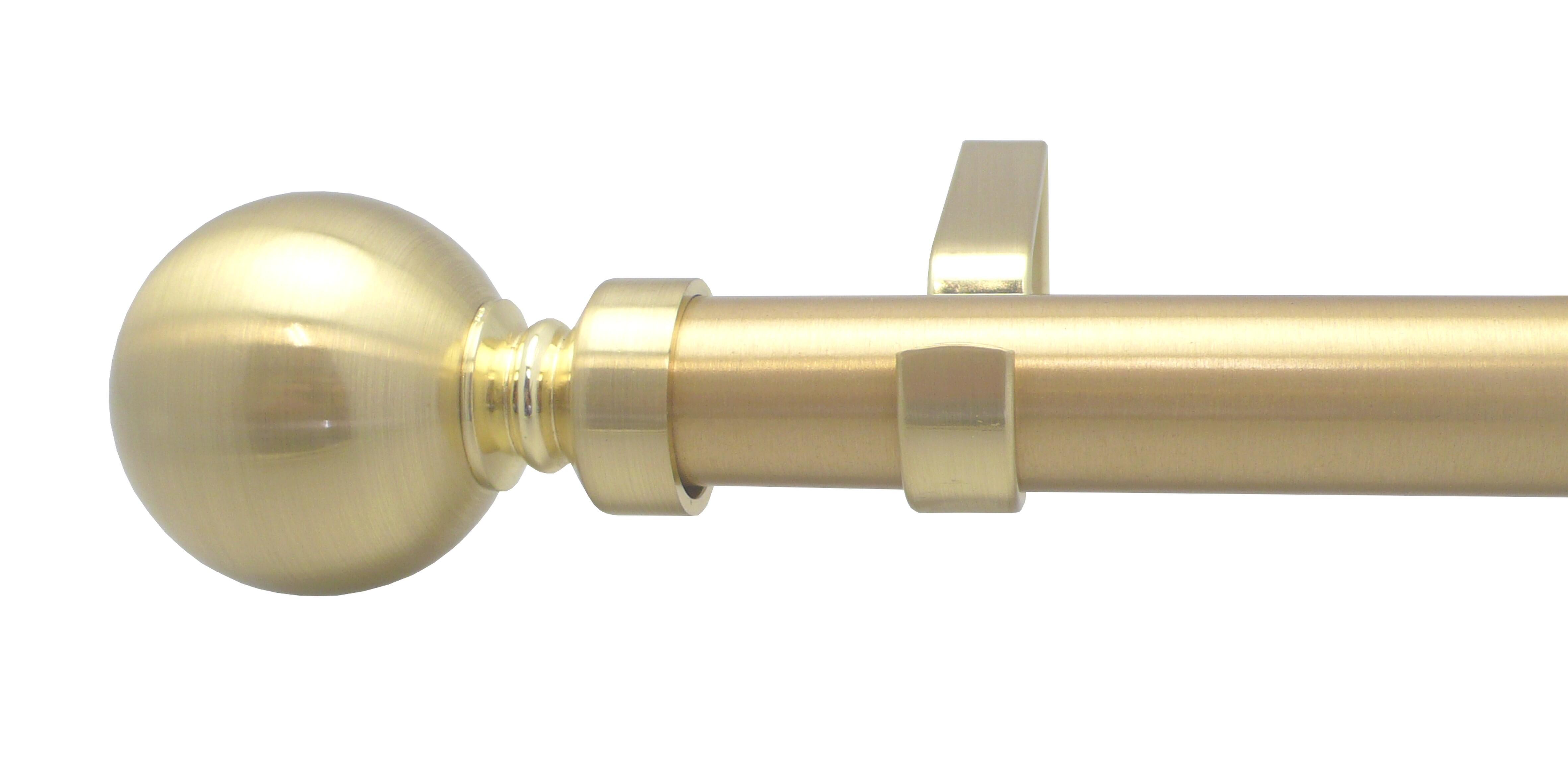 Kit de tringle à rideau Boule Diam.25 mm doré 120 à 210 cm | Leroy Merlin