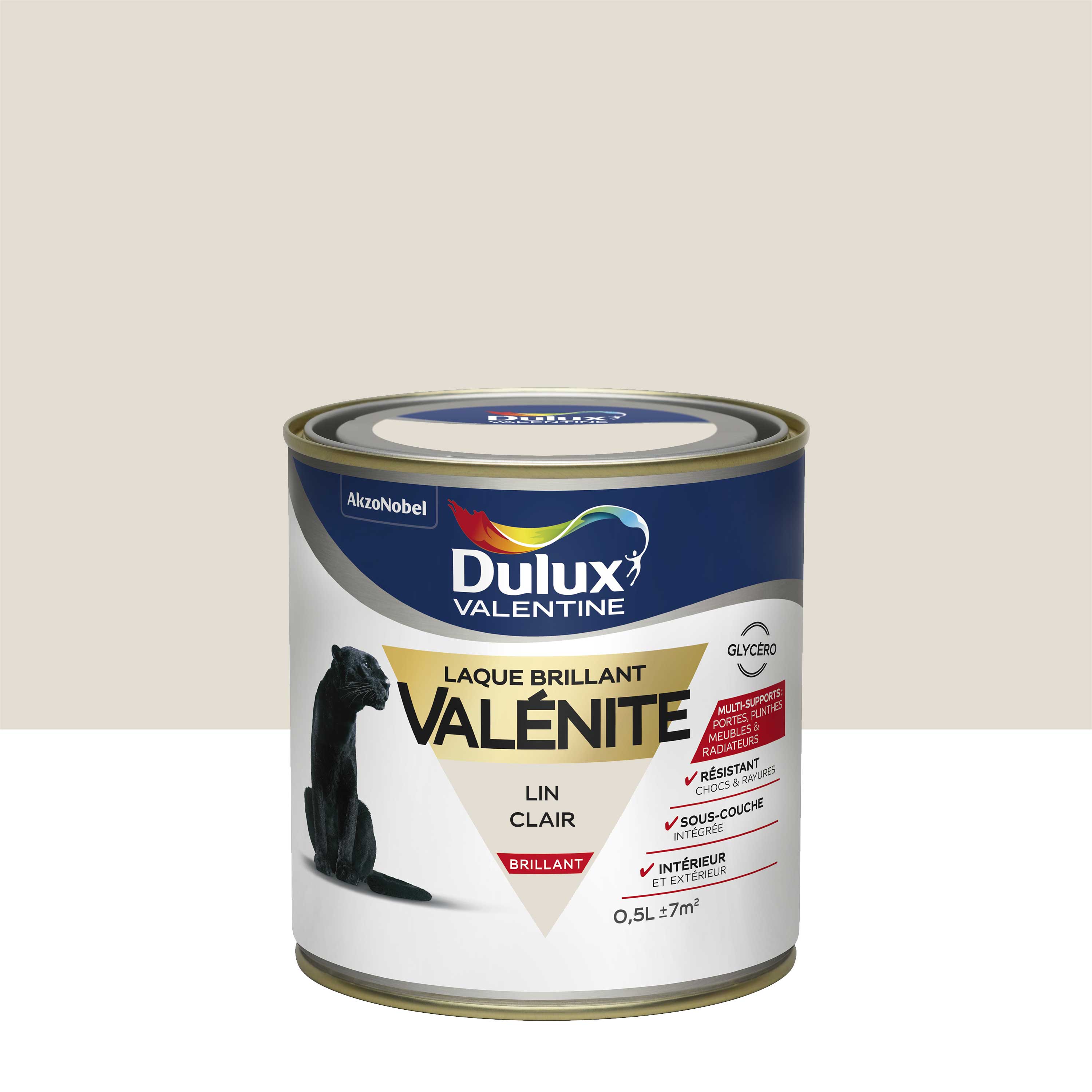 Peinture radiateur lin clair brillant DULUX VALENTINE Valénite 0.5l | Leroy Merlin