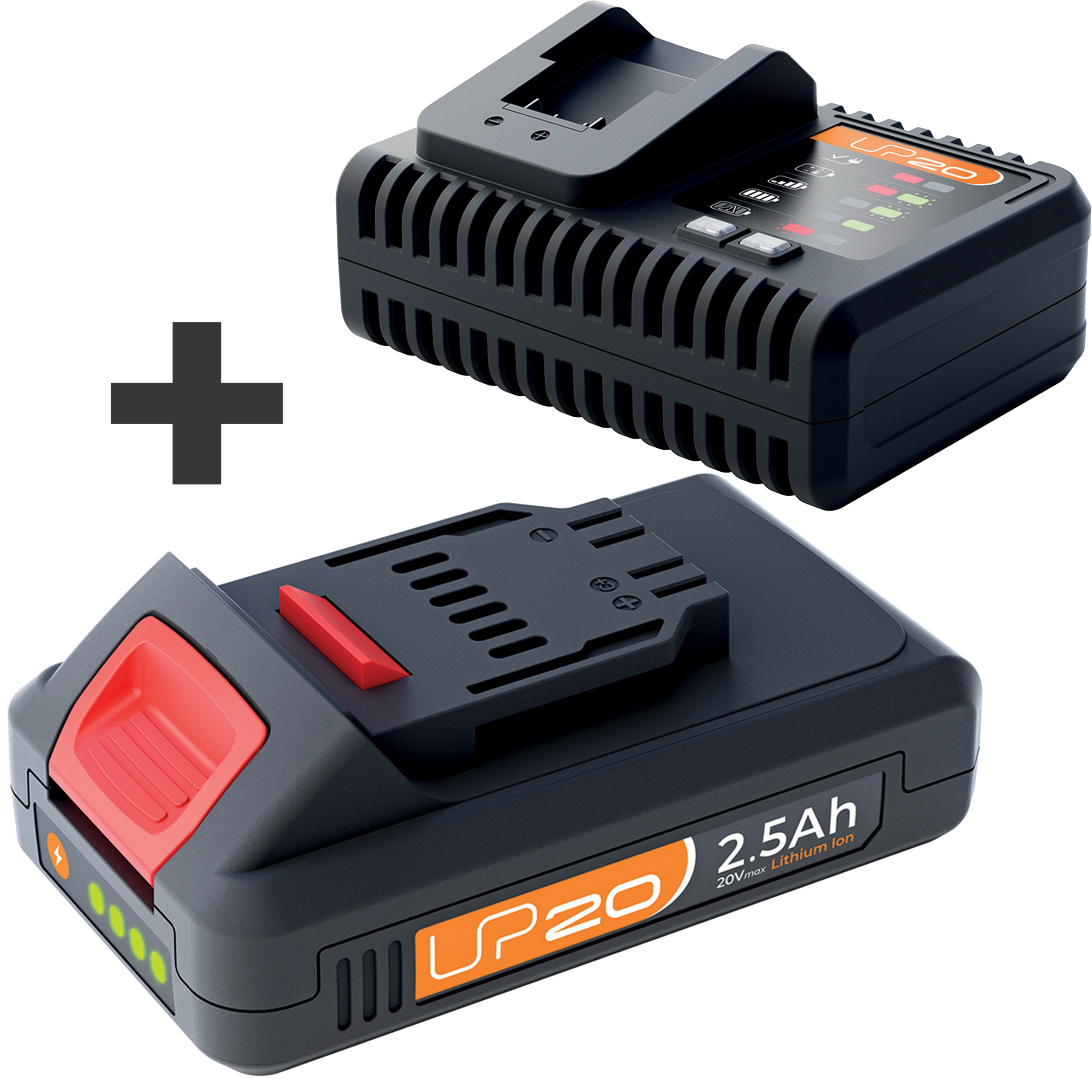 Lot d'1 batterie 2.5 Ah et d'1 chargeur UP20 pour DEXTER et STERWINS, LEXMAN | Leroy Merlin