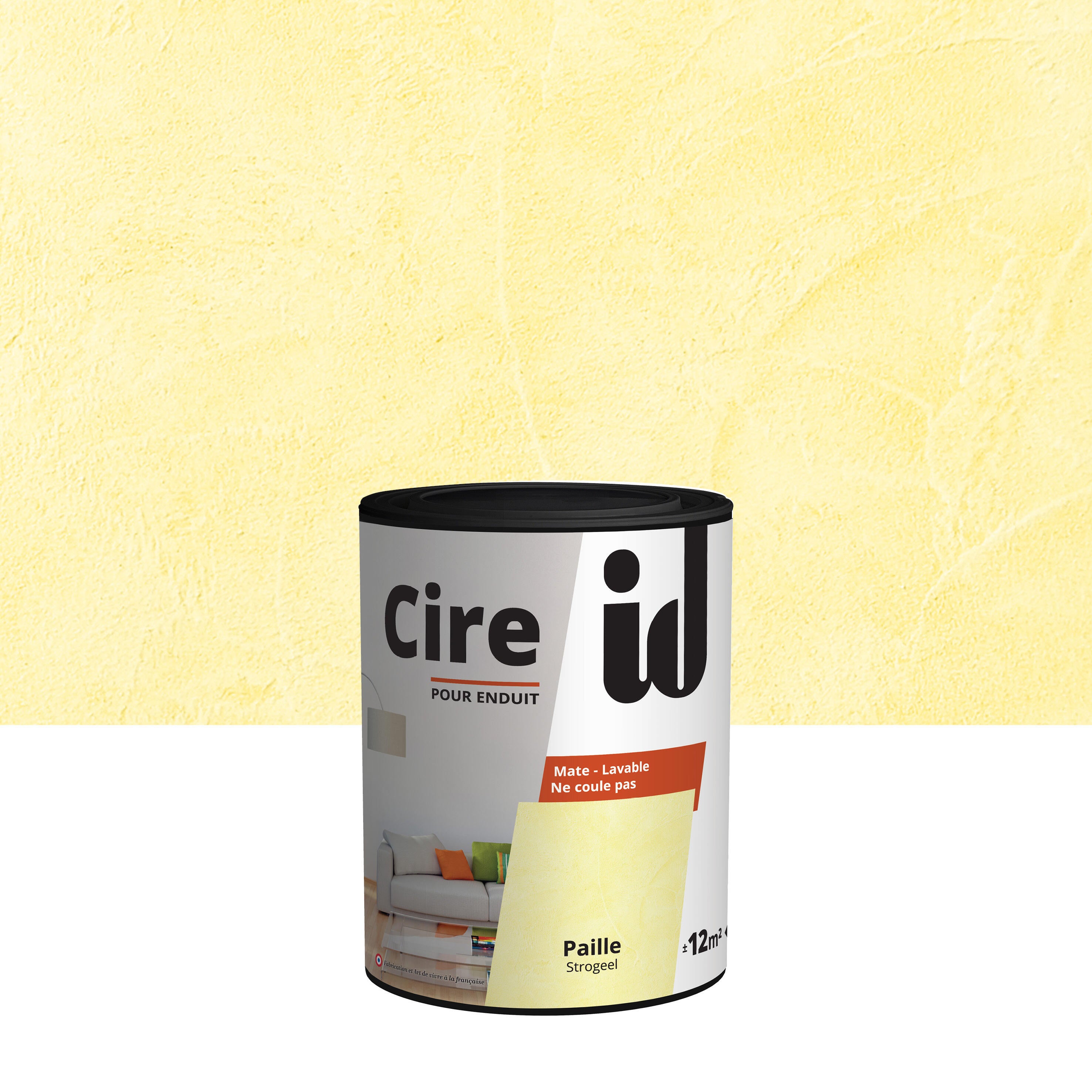 Cire pour enduit ID, jaune paille mat, 1 l | Leroy Merlin