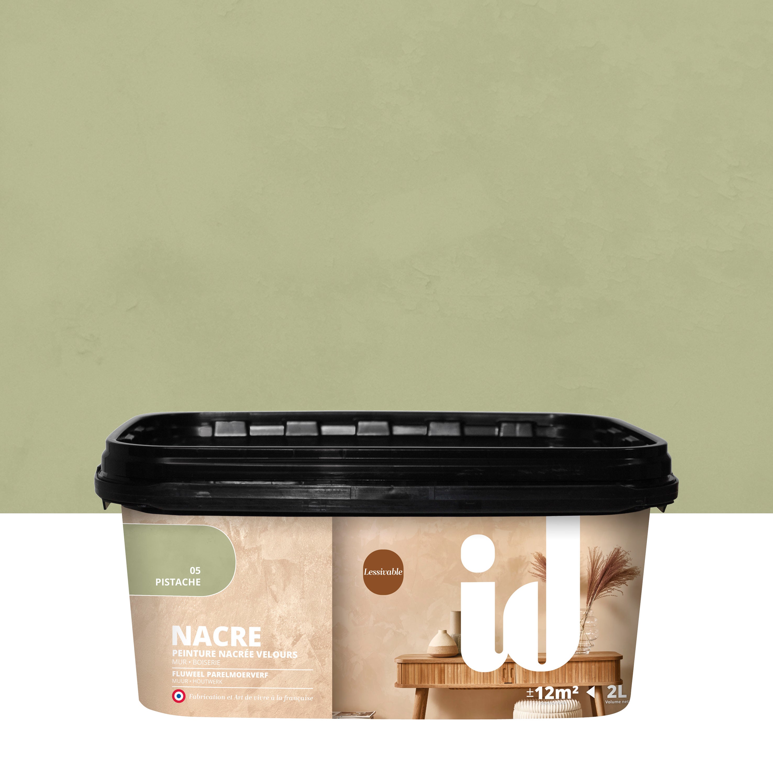 Peinture à effet, Nacre ID, pistache, velours, 2 l | Leroy Merlin