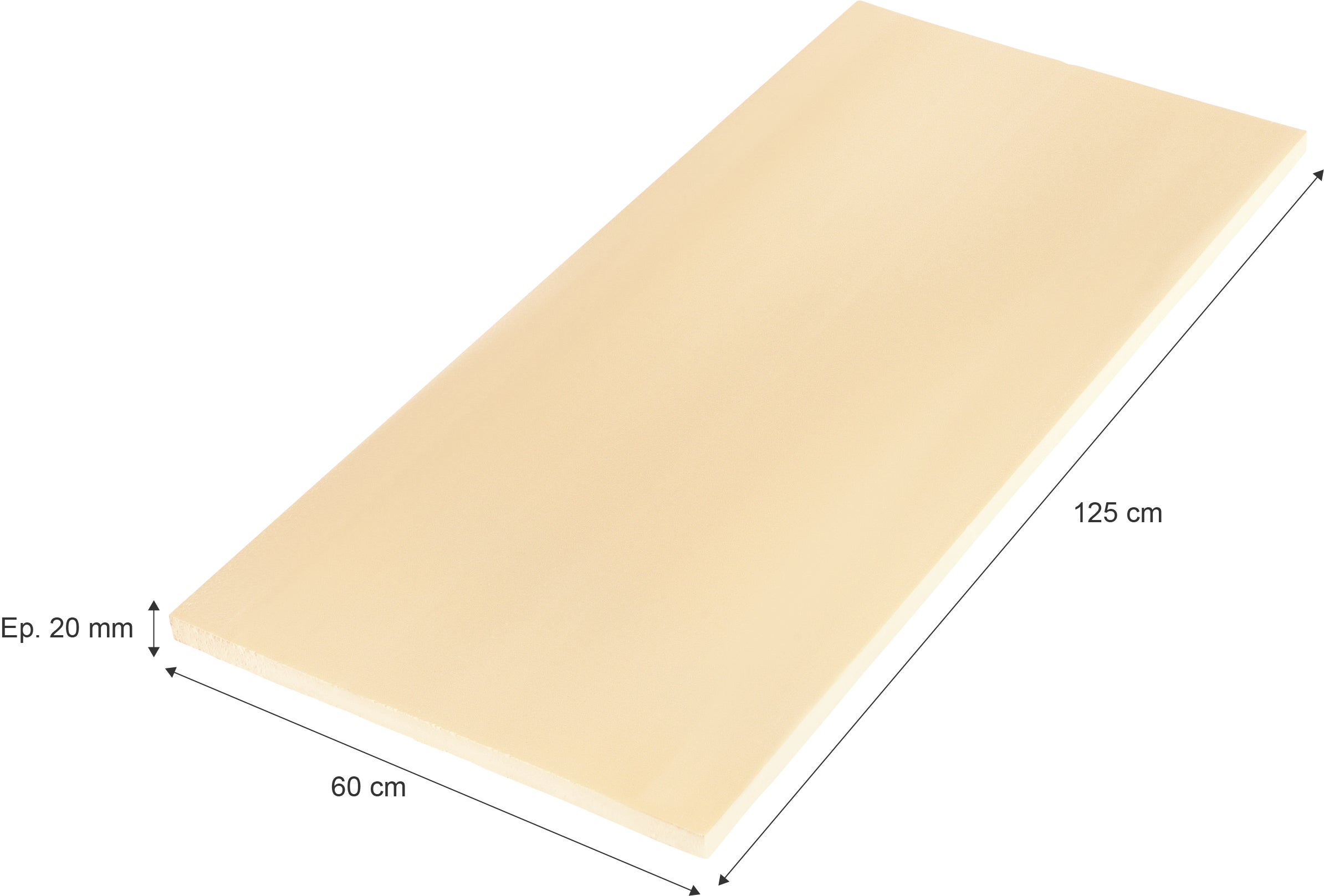 Panneau Polystyrène extrudé SOPREMA Mur;Sol,Bord droit,Ep.20mm,1.25x0 ...