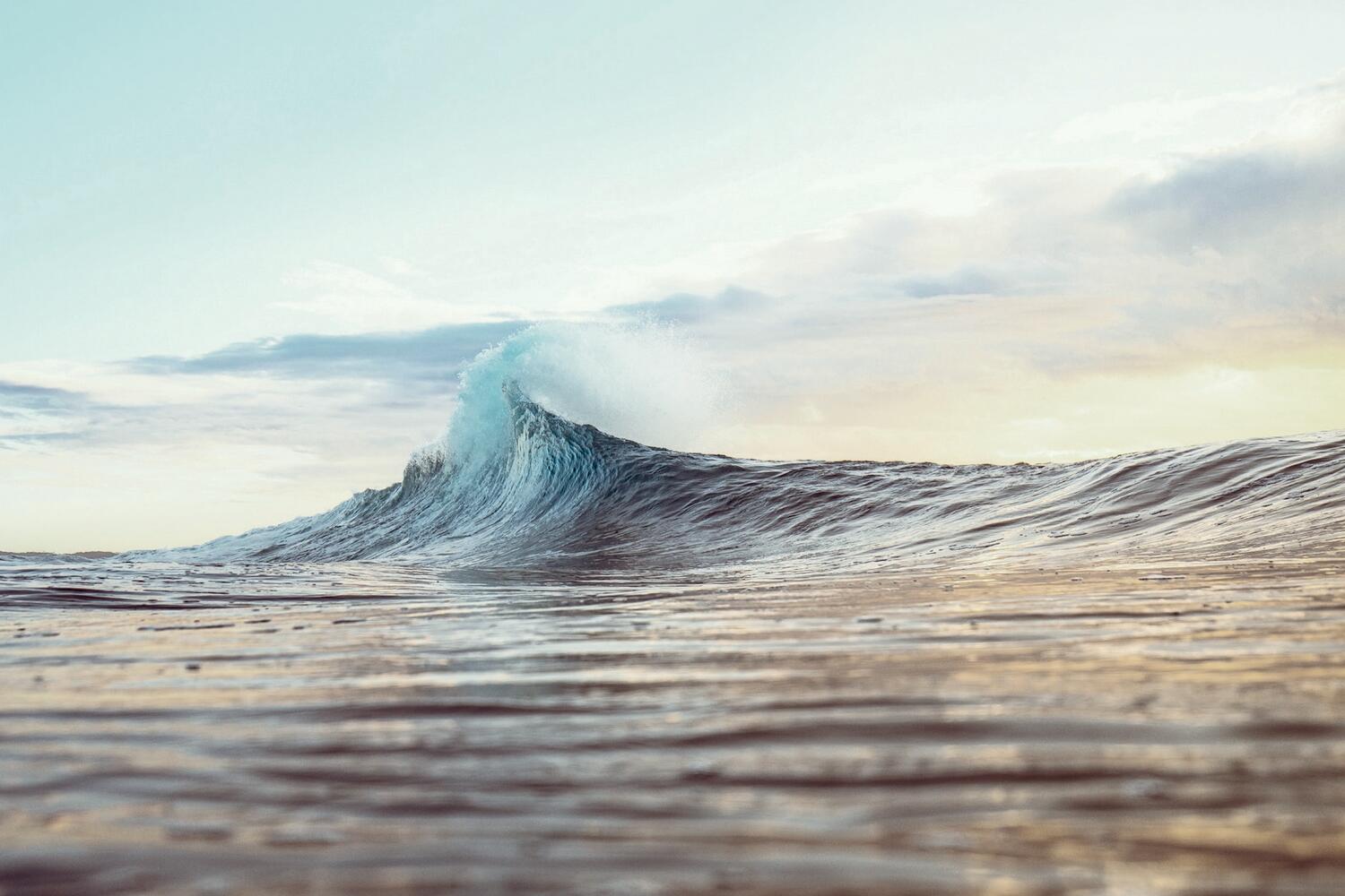 Impression sans cadre Vague, beige, bleu EDITIONS BRAUN l.10 x H.15 cm ...