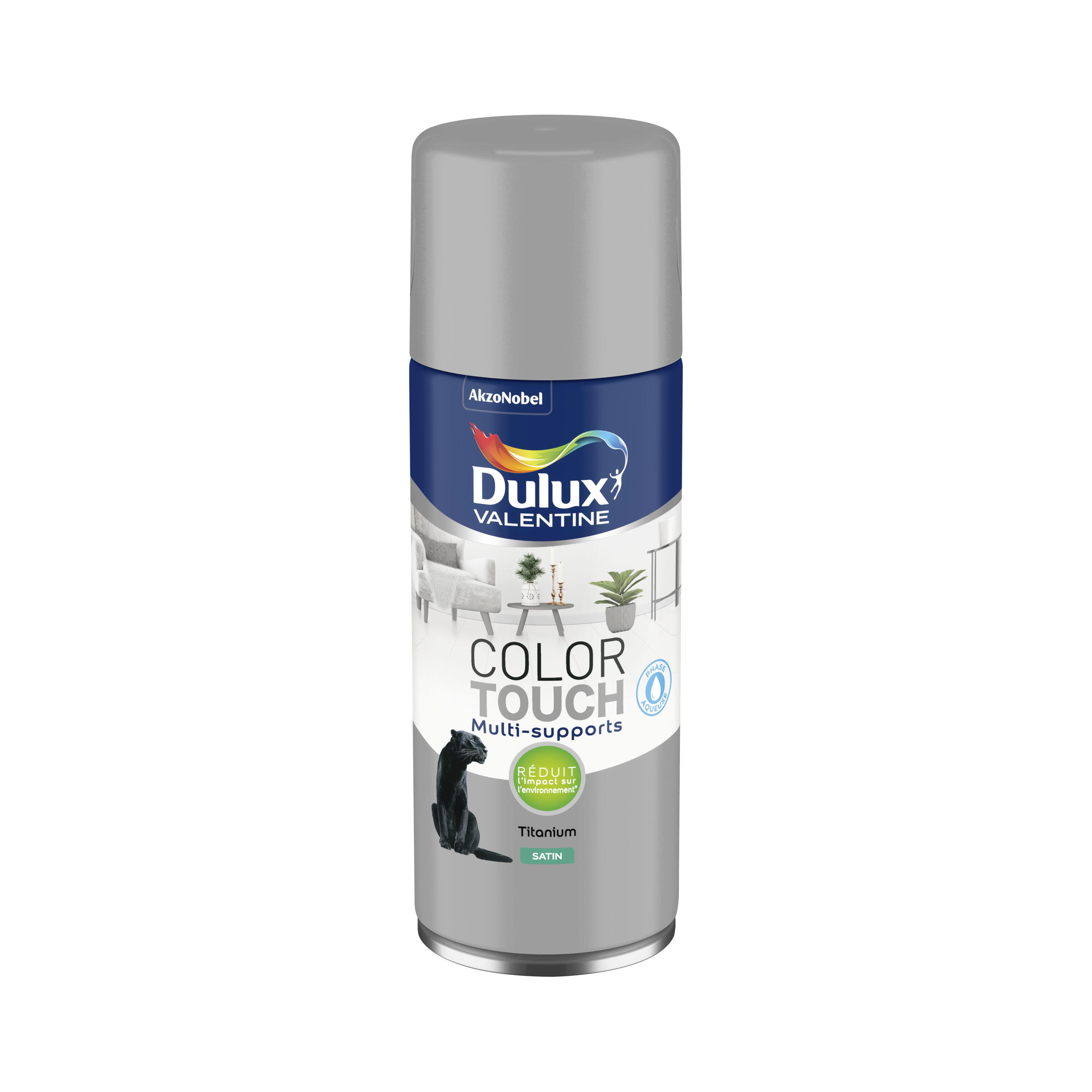 Color touch DULUX VALENTINE titanium satiné 400 ml | Leroy Merlin