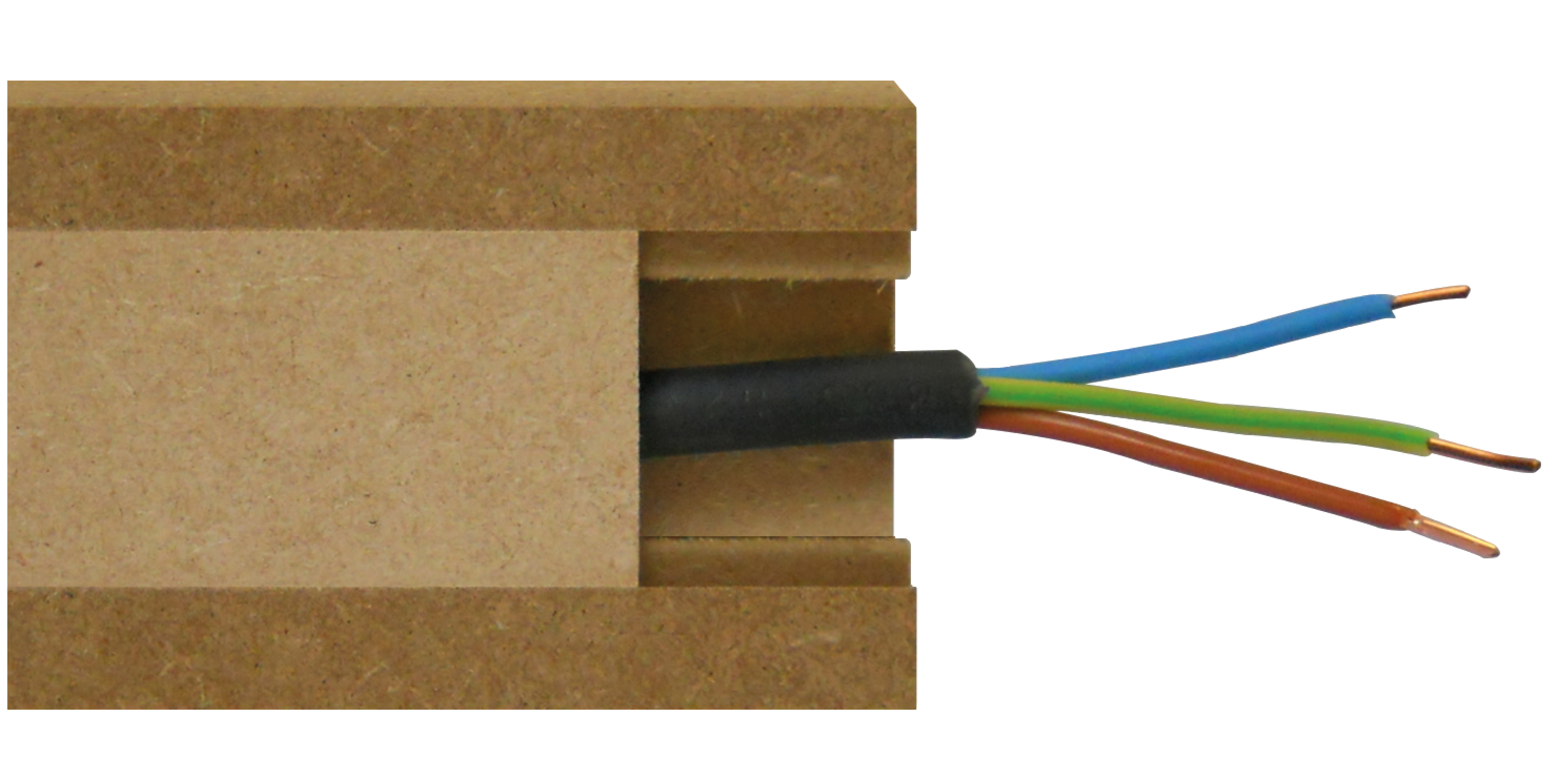 Goulotte passe câble MDF 18 cm x 55mm x L.2.44m | Leroy Merlin