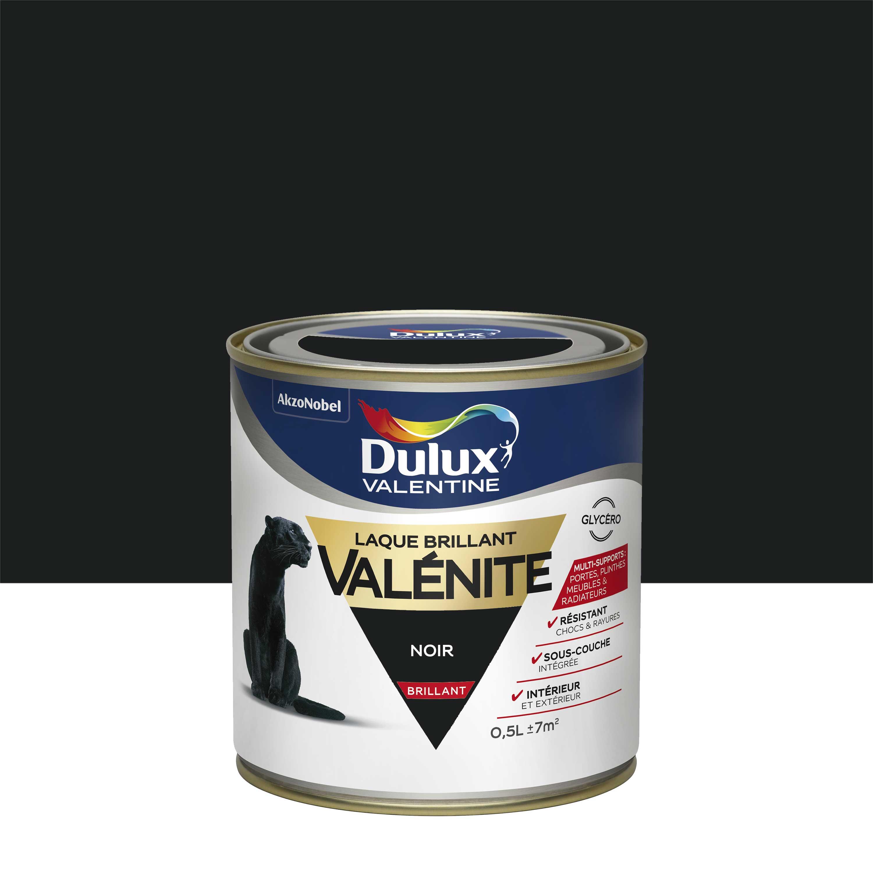Laque boiserie noir brillant DULUX VALENTINE Valénite glycéro 0.5L ...