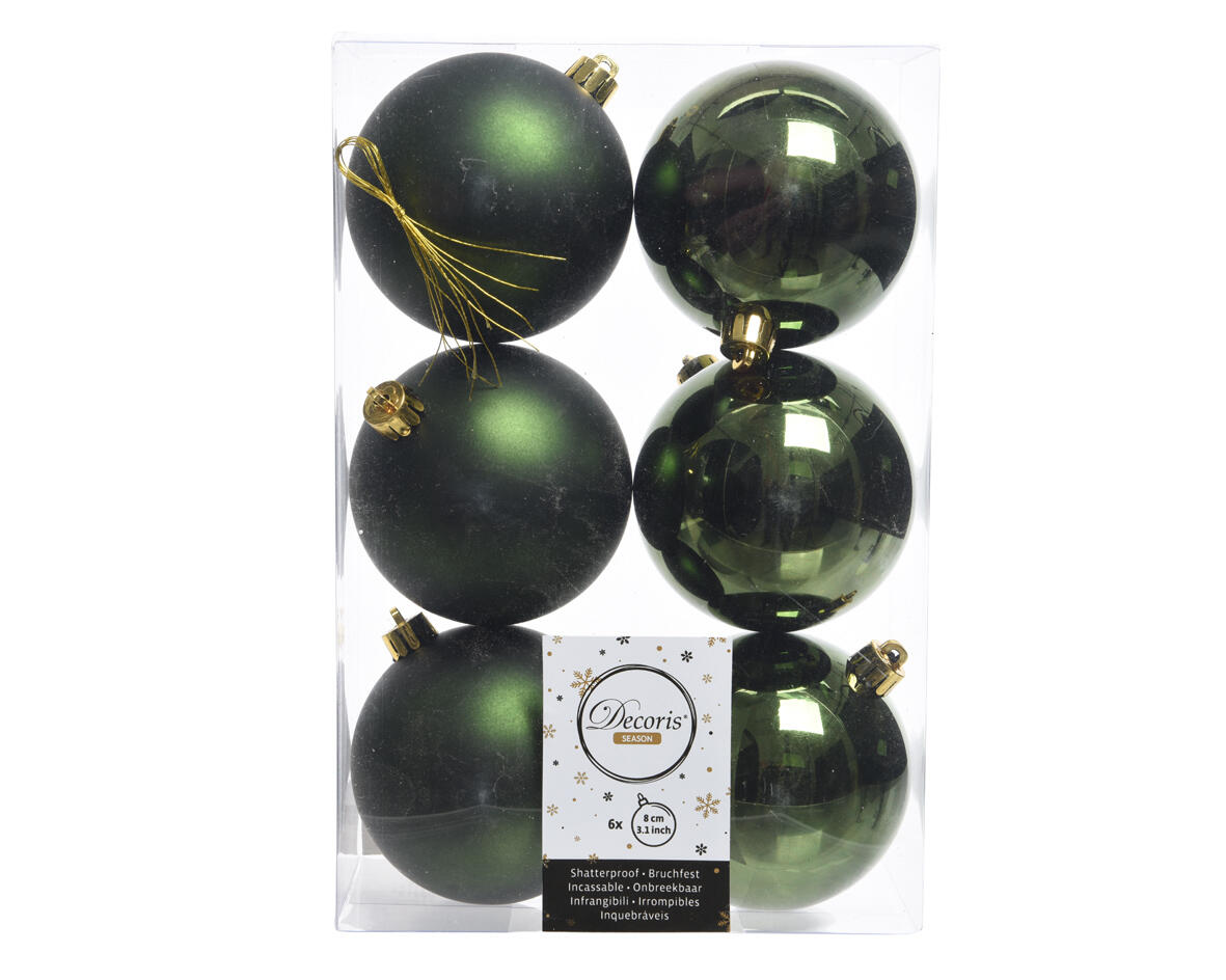 Kit 6 boules plastique vert | Leroy Merlin