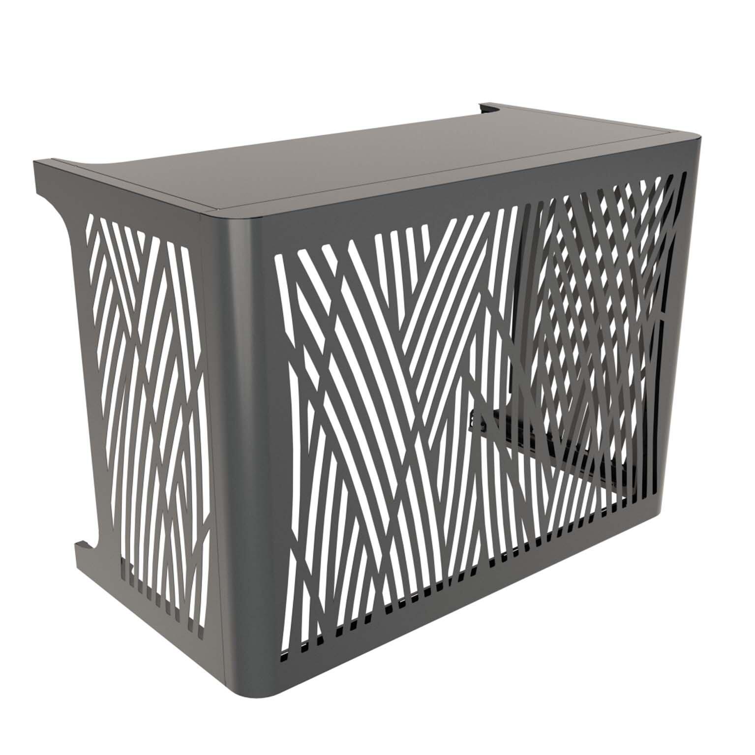 Cache-climatiseur, OUTSTEEL Brousse acier anthracite, l.102.5 x H.75 cm | Leroy Merlin