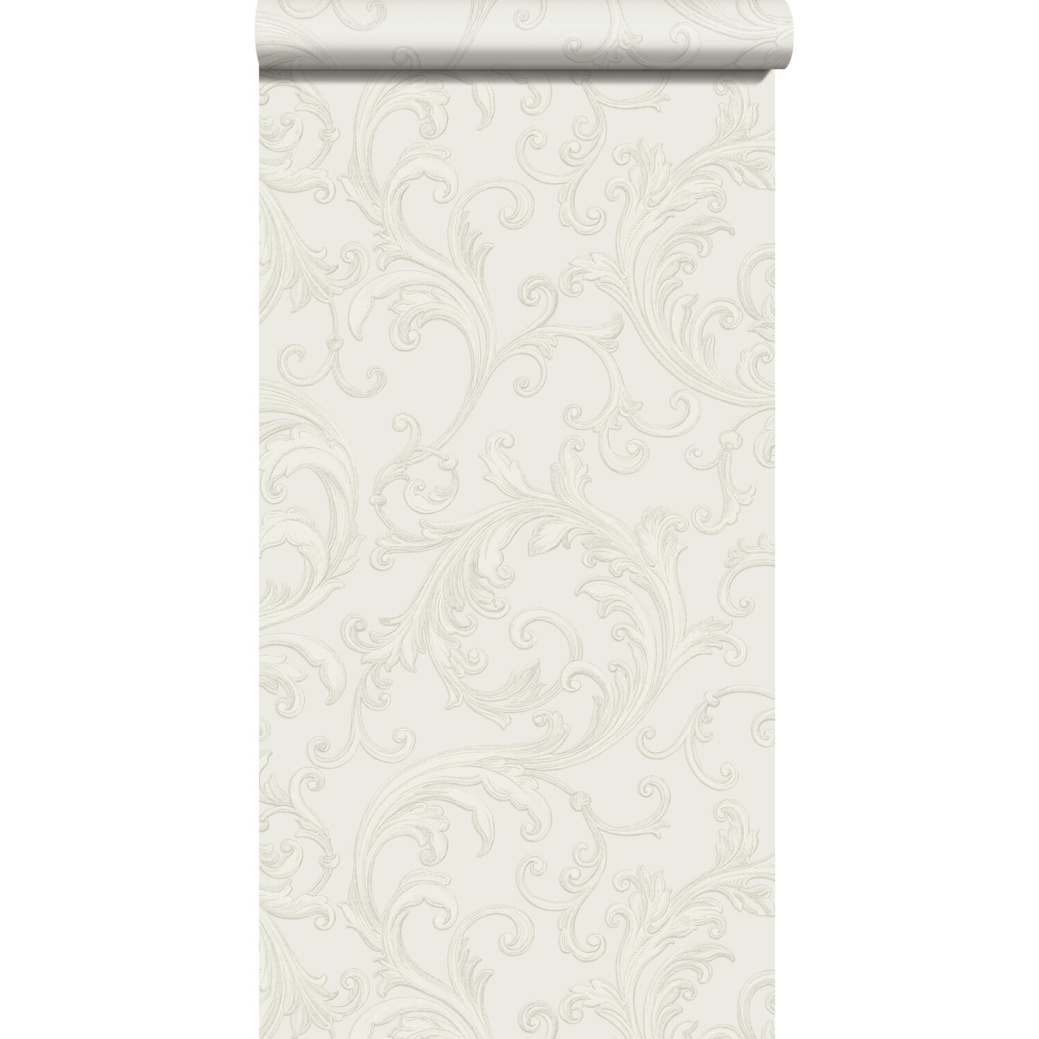 Papier peint papier Italian silk artémise gris pâle | Leroy Merlin