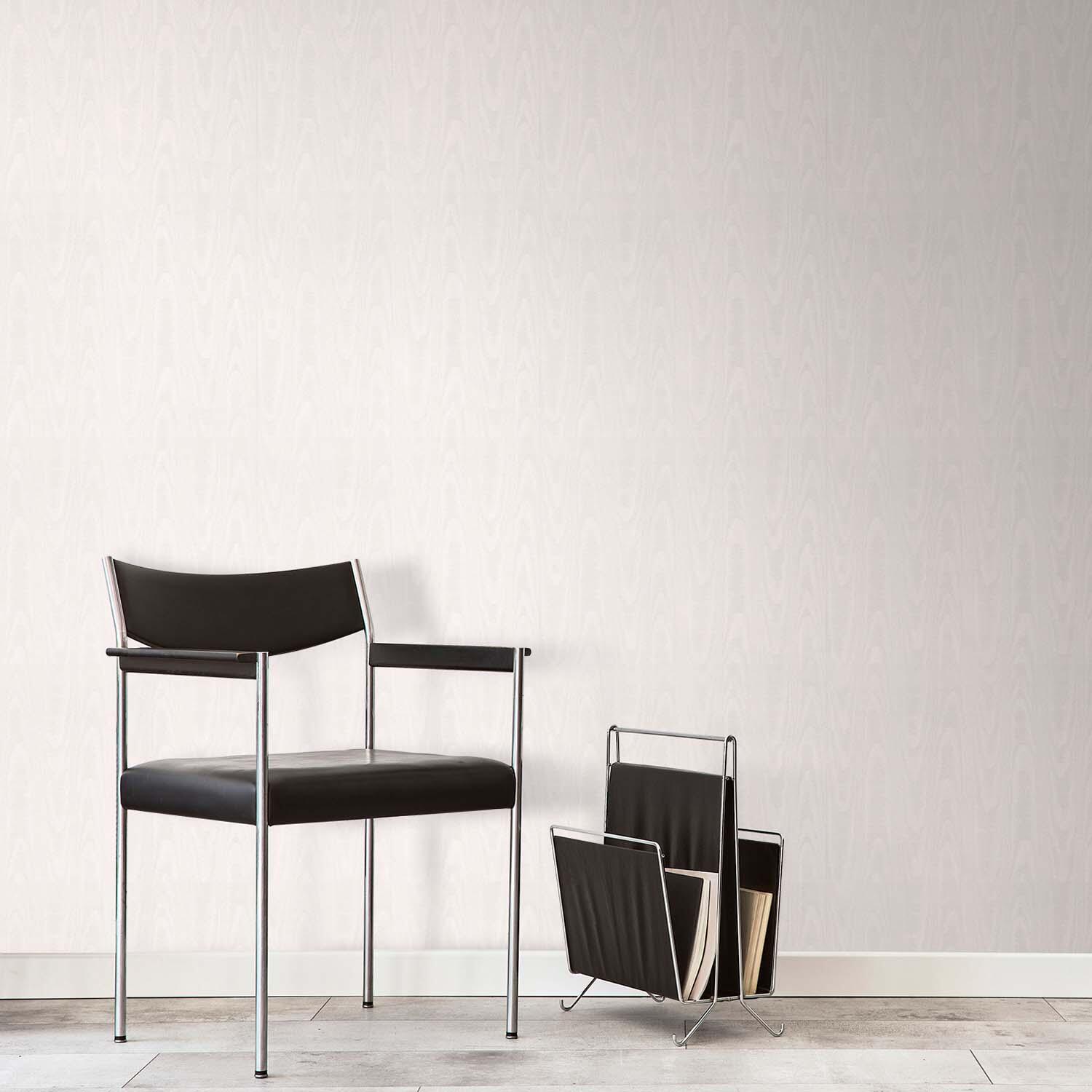 Papier peint papier Italian silk moire rose poudré | Leroy Merlin