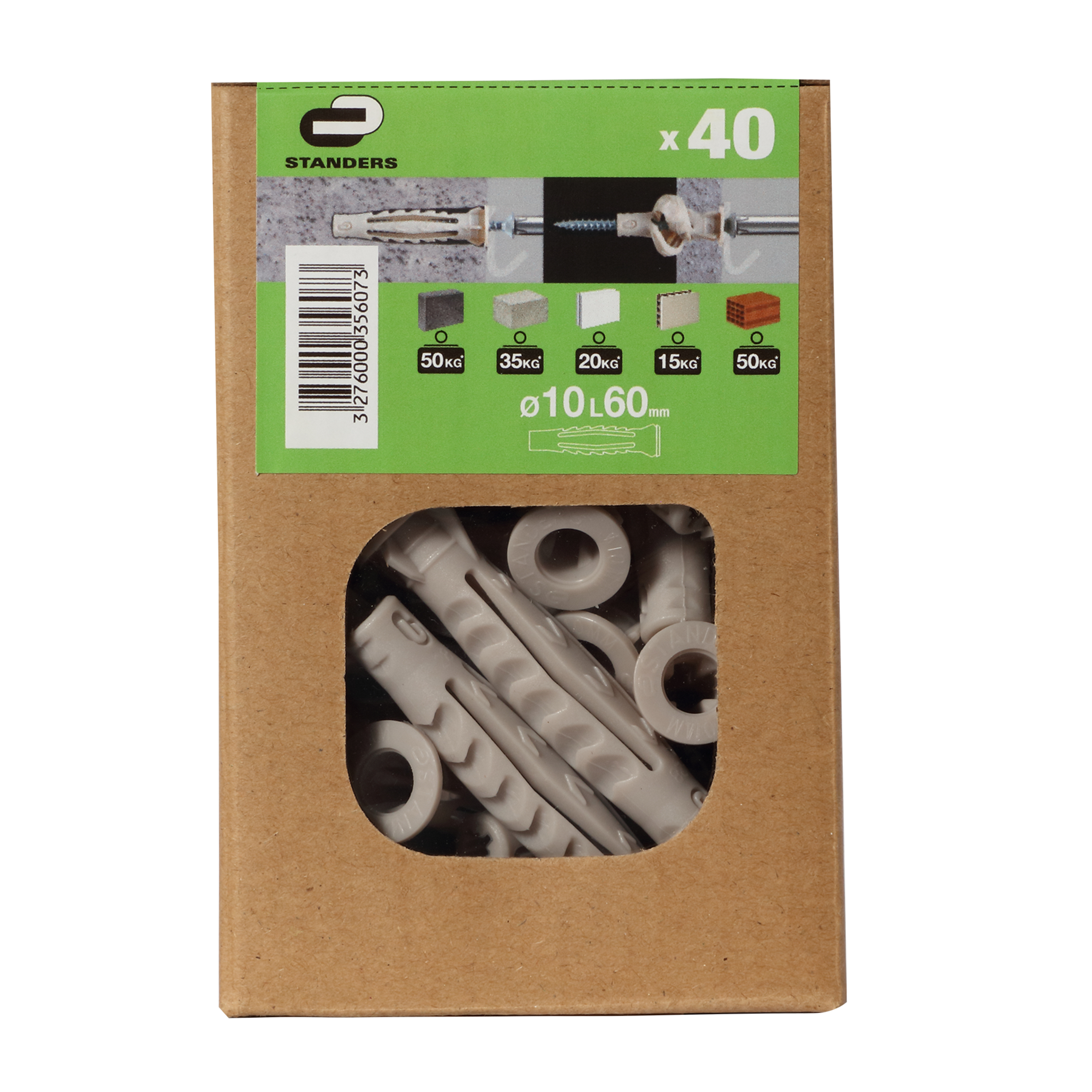 Lot de 40 chevilles multi-matériaux avec vis nylon STANDERS L.De 50 à ...