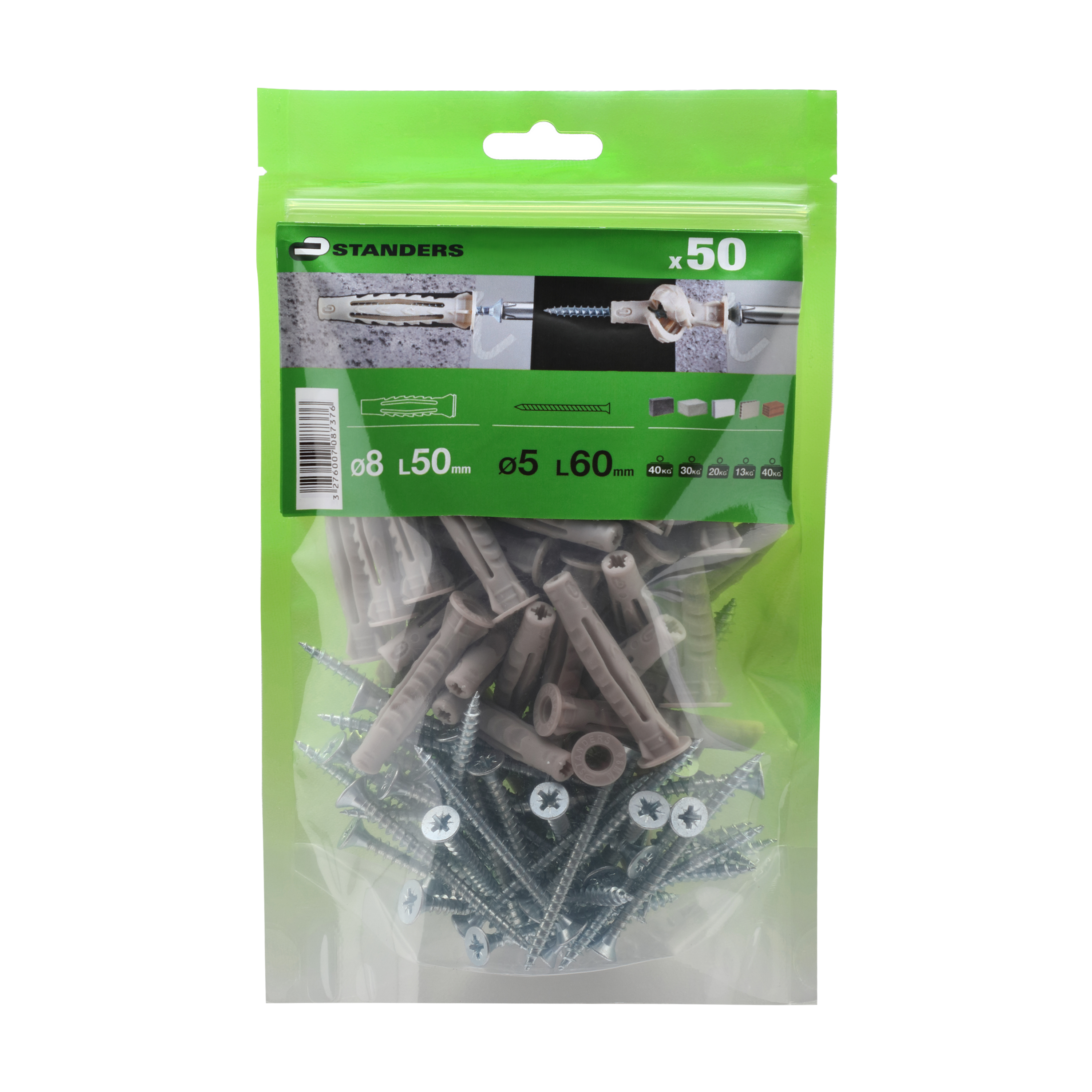 Kołek uniwersalny 8 x 50 mm 50 szt. Standers - Leroy Merlin