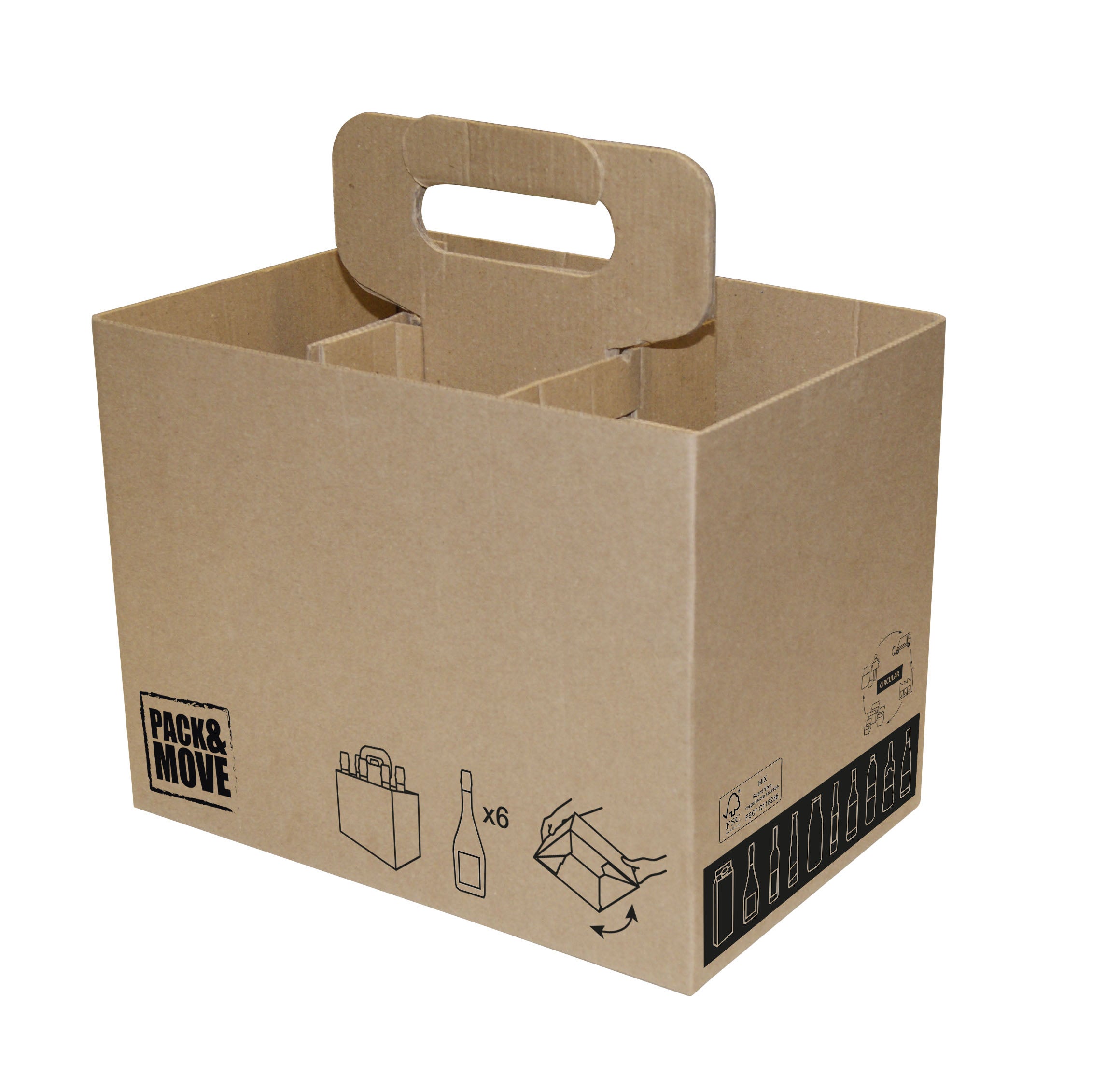 Boîte en carton s, l.26 cm x H.21 cm x p.26 cm | Leroy Merlin