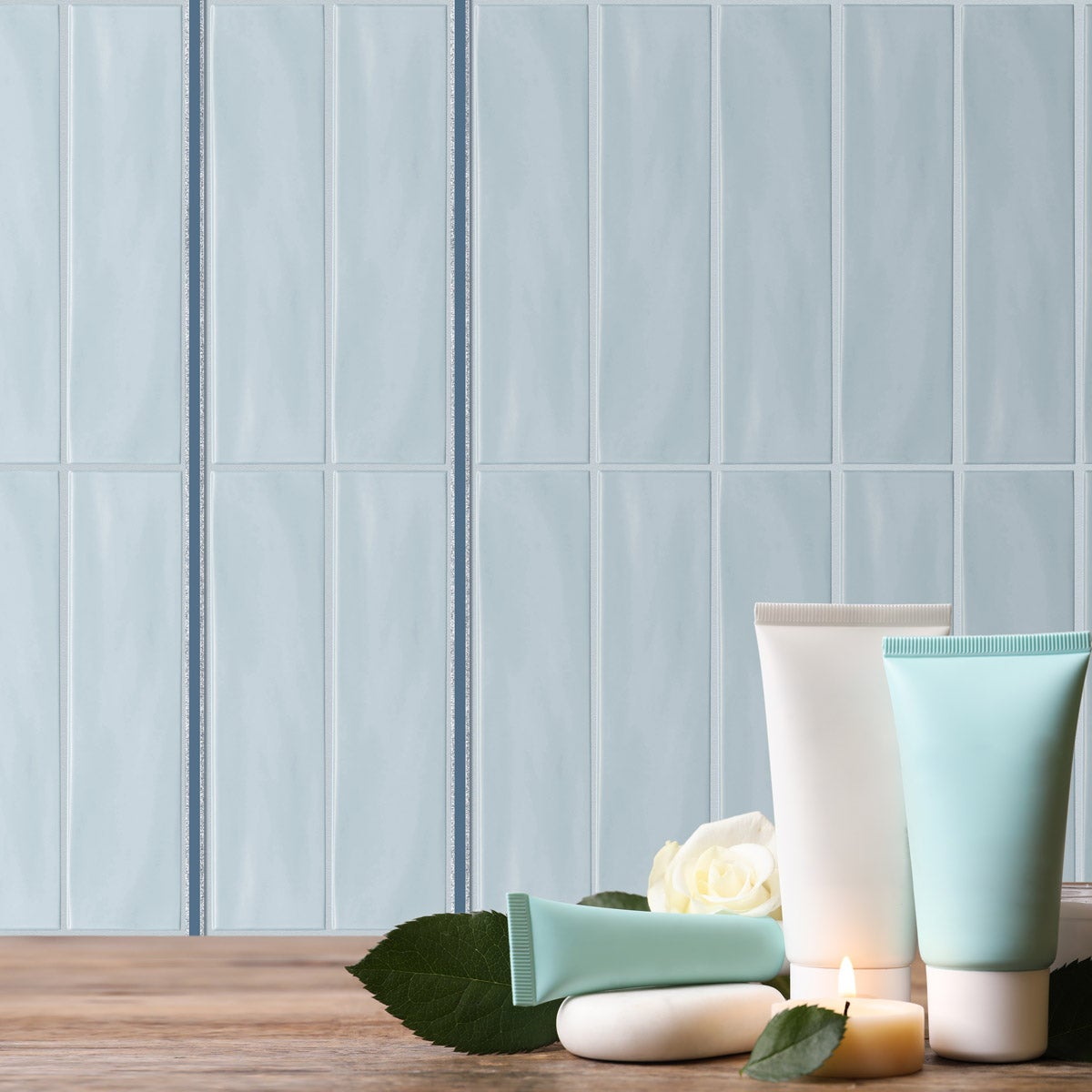 Listello in alluminio LISTELLO BANDES AVIO L 60 x L 1 cm blu avio ...