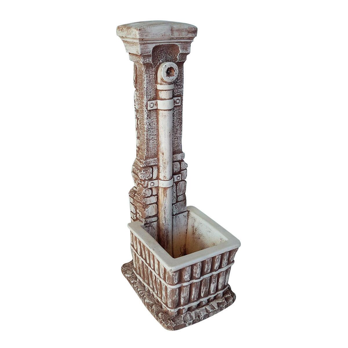 Fontana a colonna Bambù in calcestruzzo tufo H 83 x L 25 x P 28 cm ...