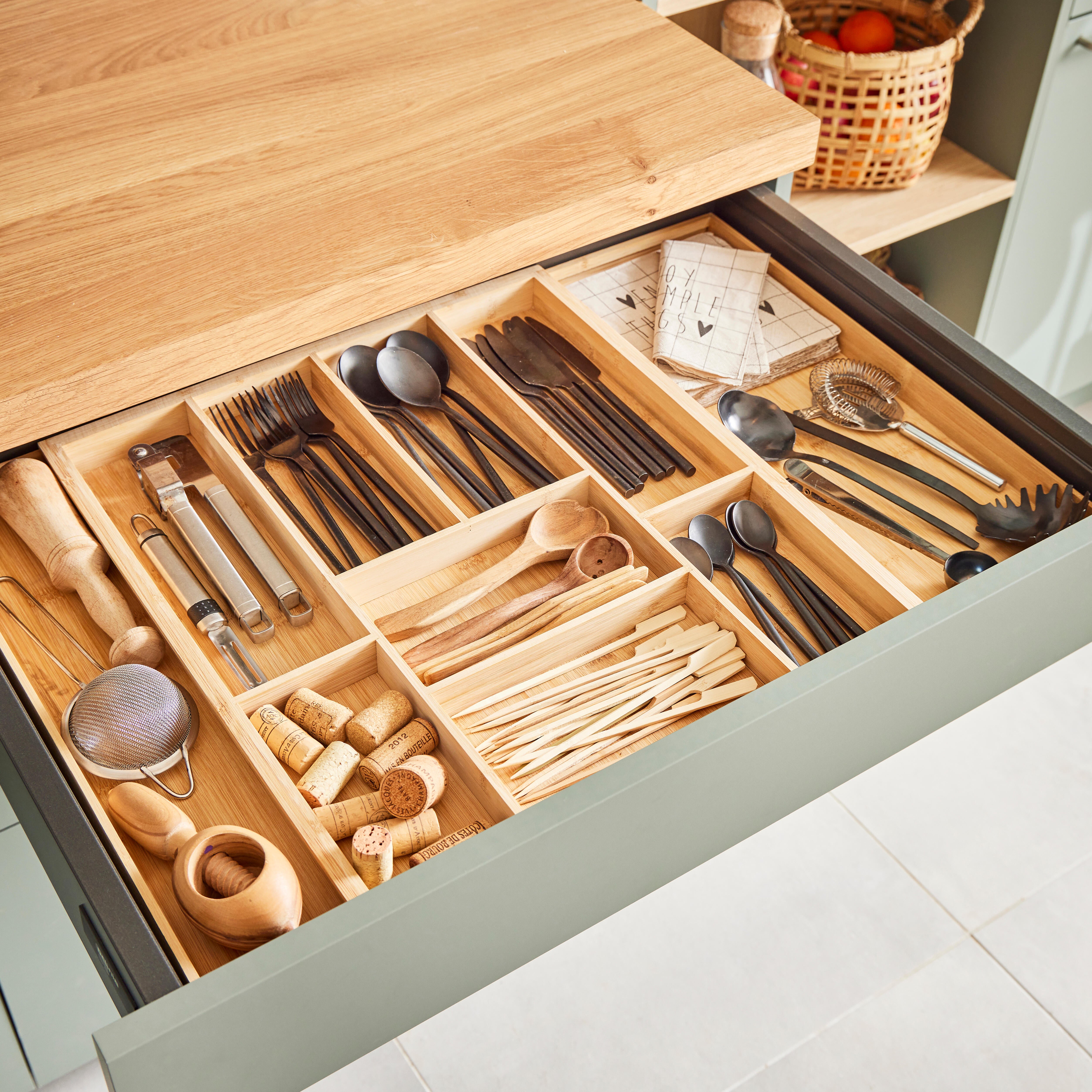 Range-couverts bambou l.42 x P.45.8 cm x H.4.2 cm | Leroy Merlin