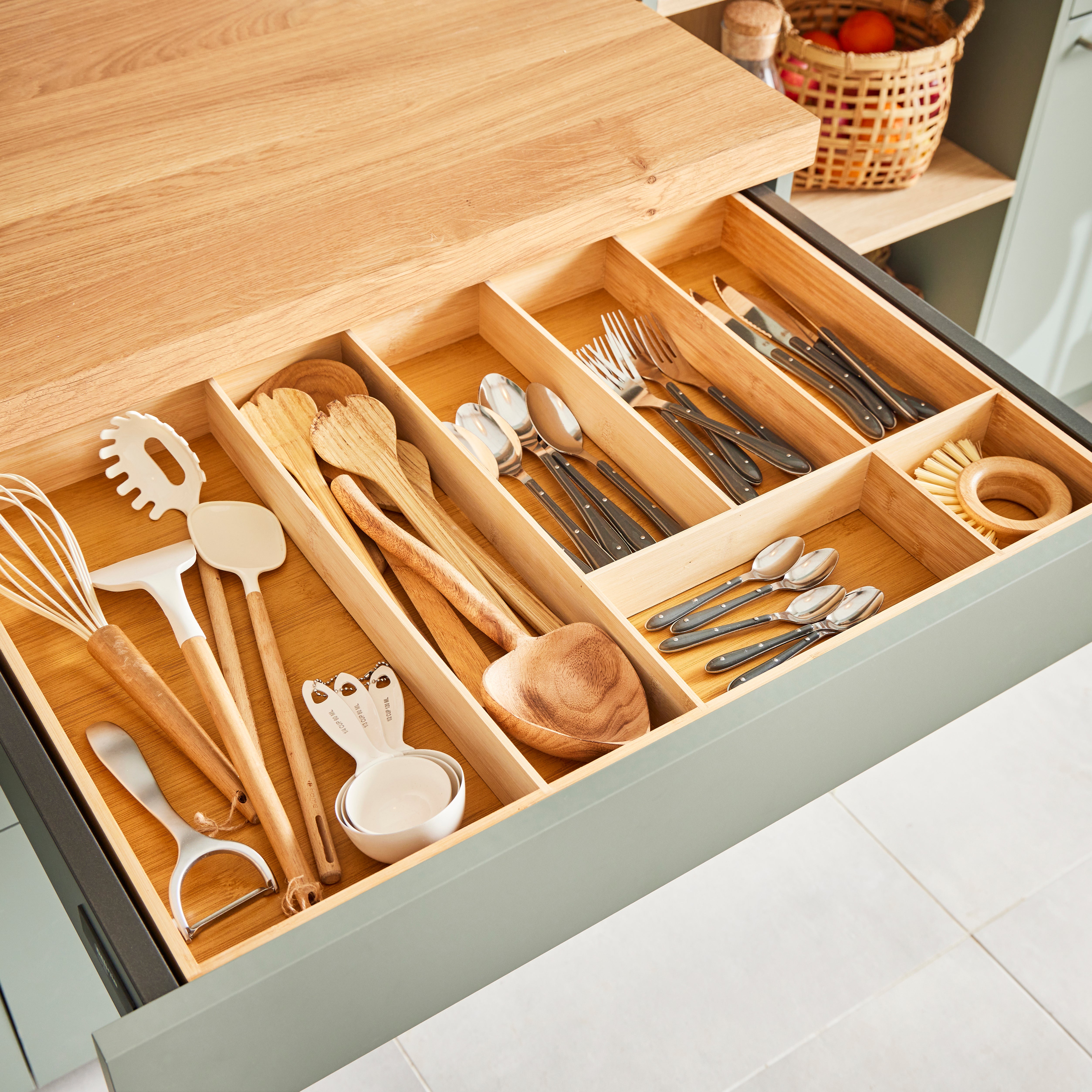 Range-couverts bambou pour tiroir de 80 cm DELINIA | Leroy Merlin