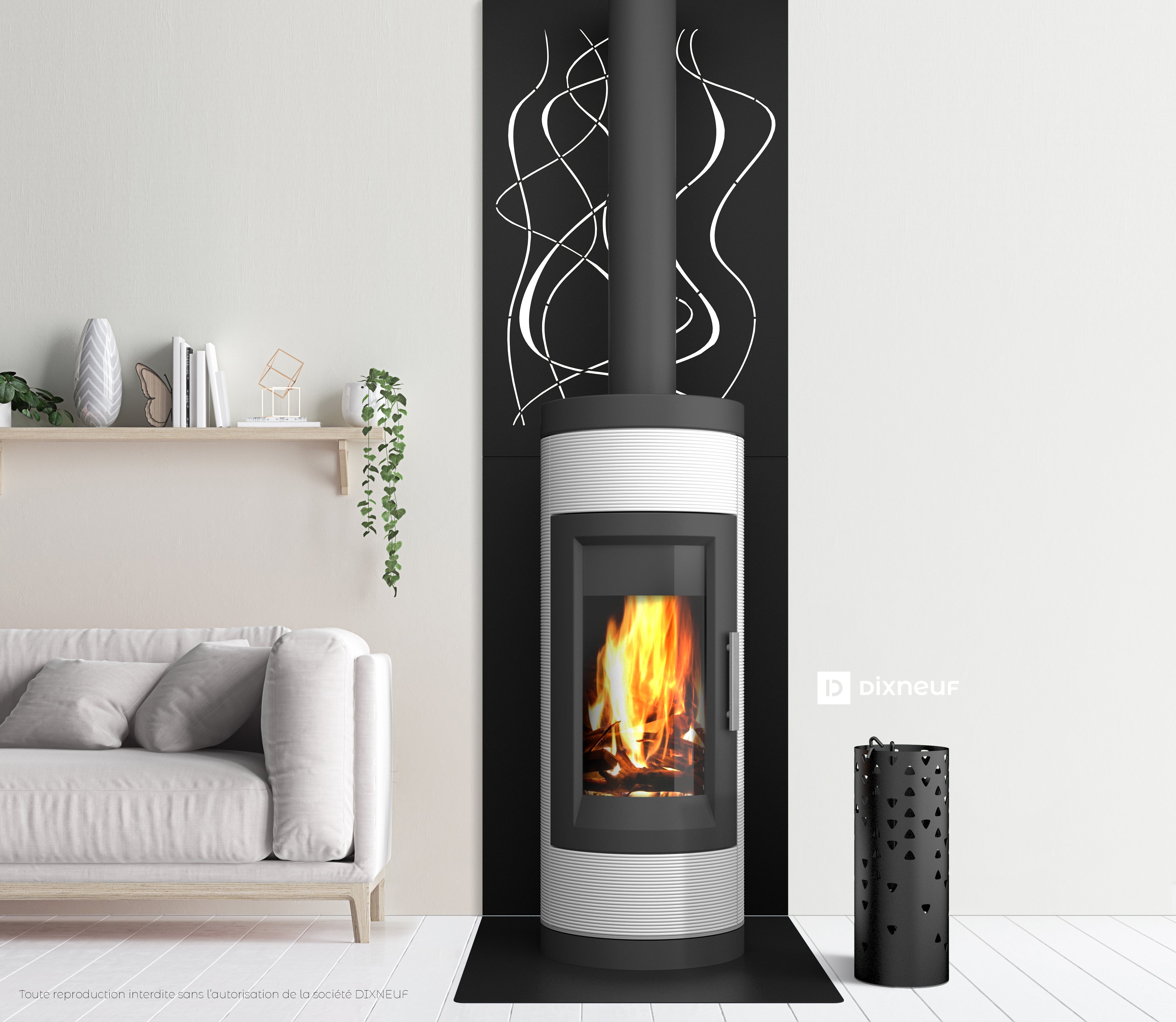 Plaque de protection murale noir DIXNEUF Efluv l.81 cm x H.100 cm ...