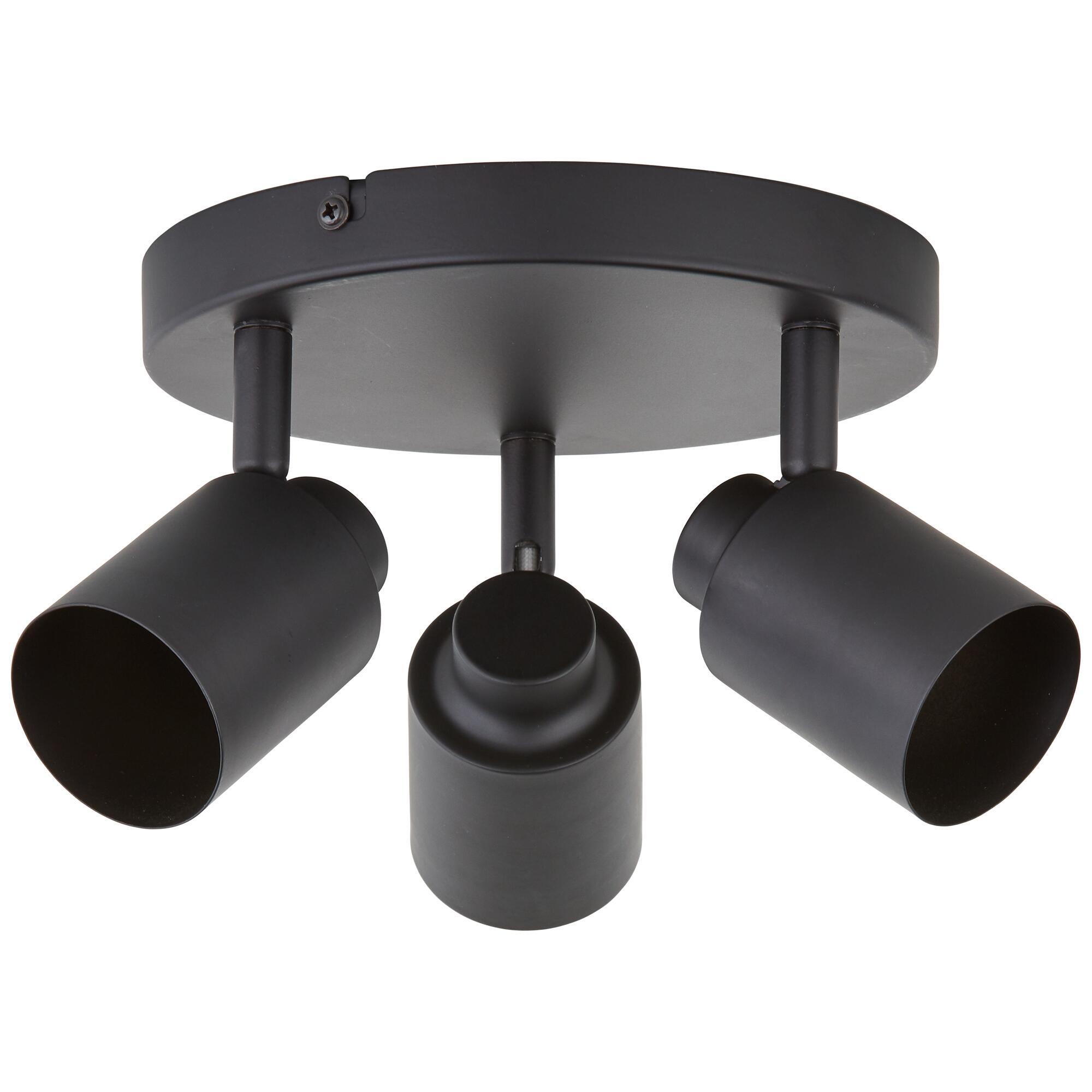 Plafonnier 3 spots, métal noir gu10, INSPIRE Tekla | Leroy Merlin
