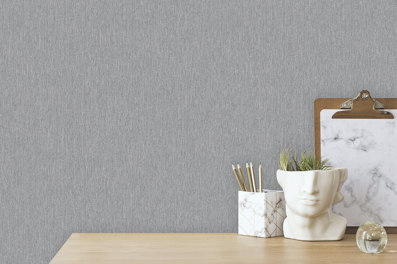 Papier peint intissé Structure laineux gris | Leroy Merlin