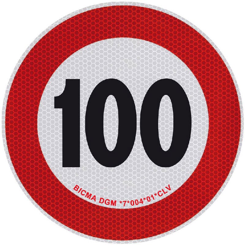 Sticker Limite velocità 100Km/h pvc 20 x 0.2 cm | Leroy Merlin