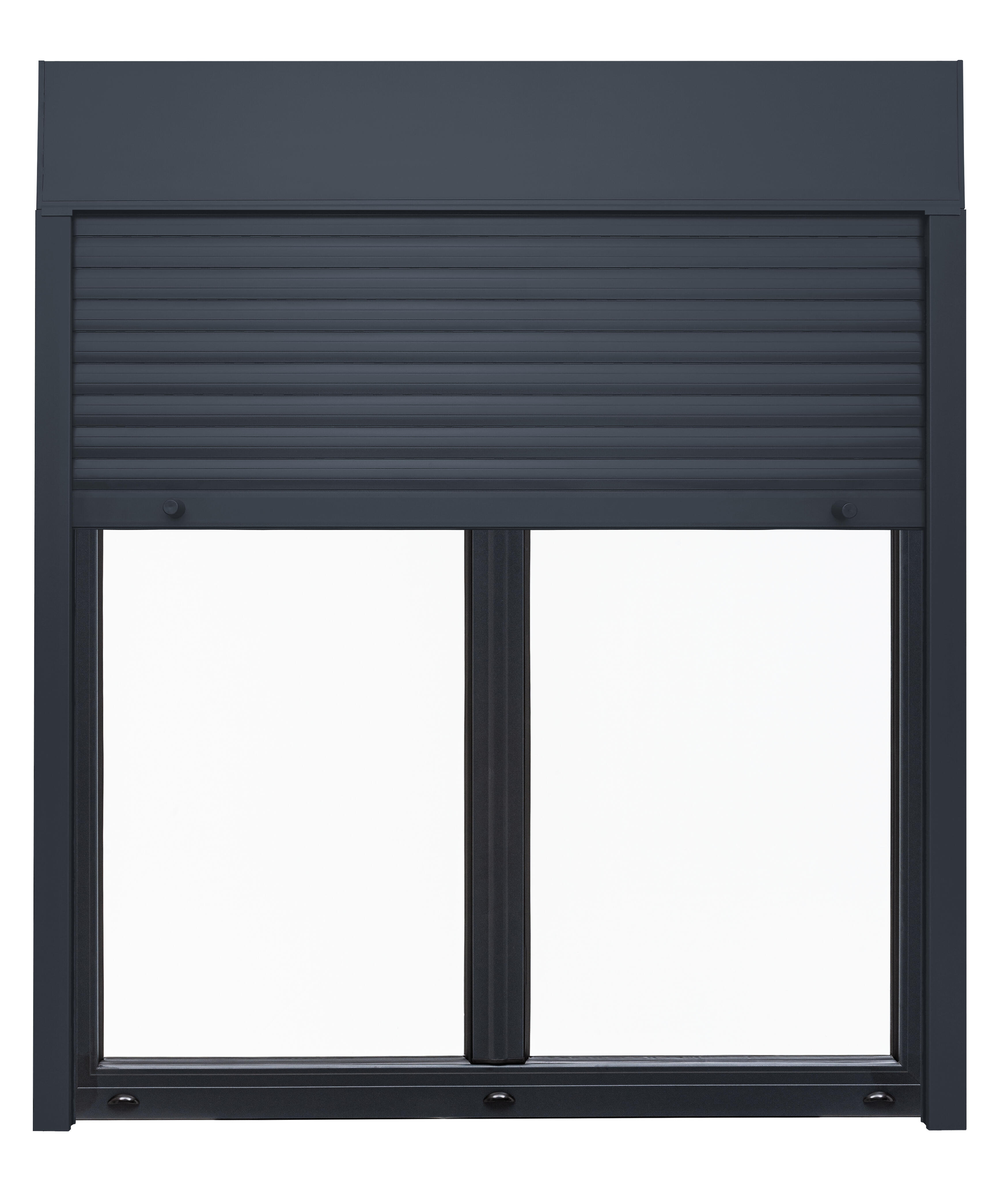 Fenêtre osc-battant/volet roul PVC Essentiel H175xl100cm 2 vt gris ext ...