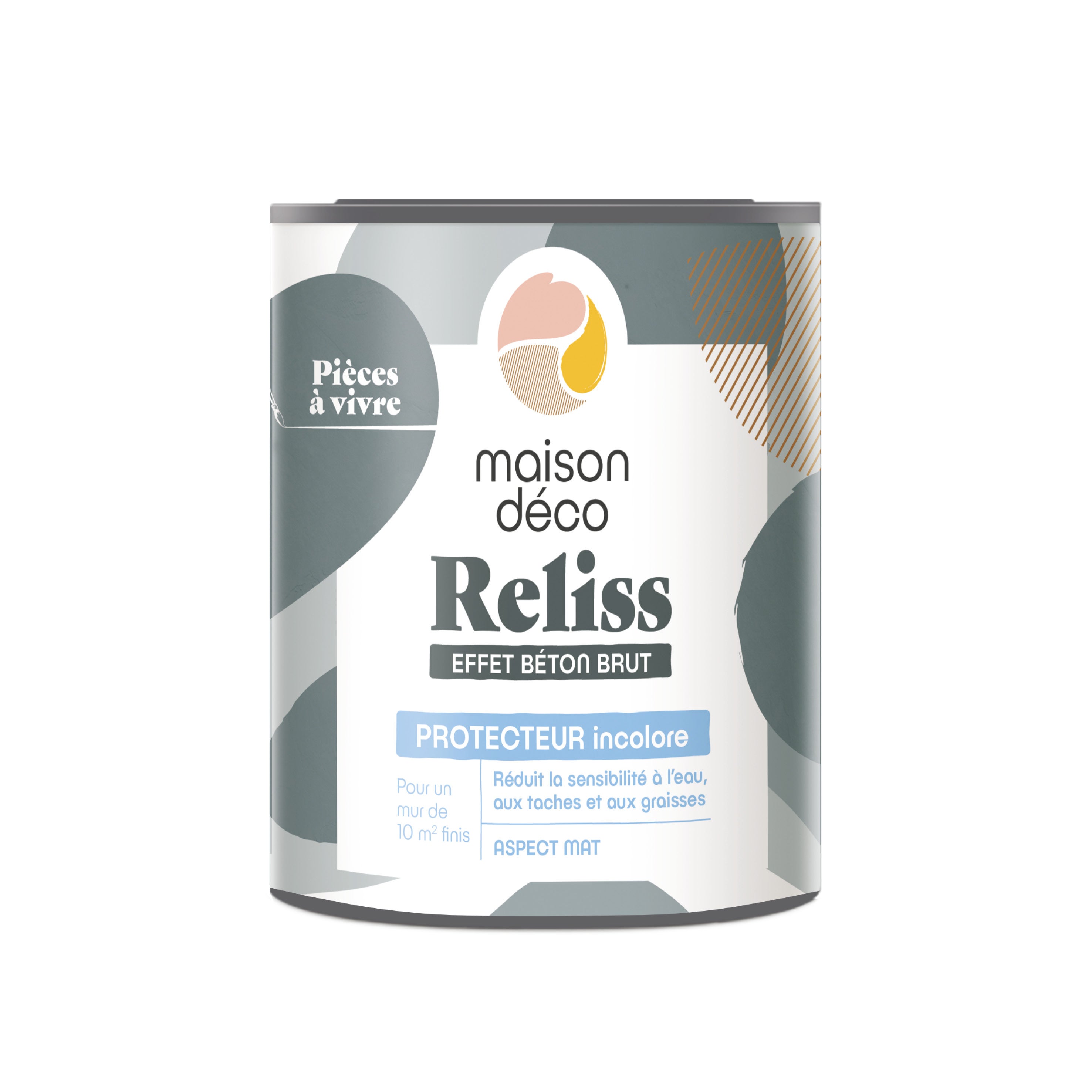 Protecteur Reliss béton brut, MAISON DECO, protecteur incolore mat, 1 l ...