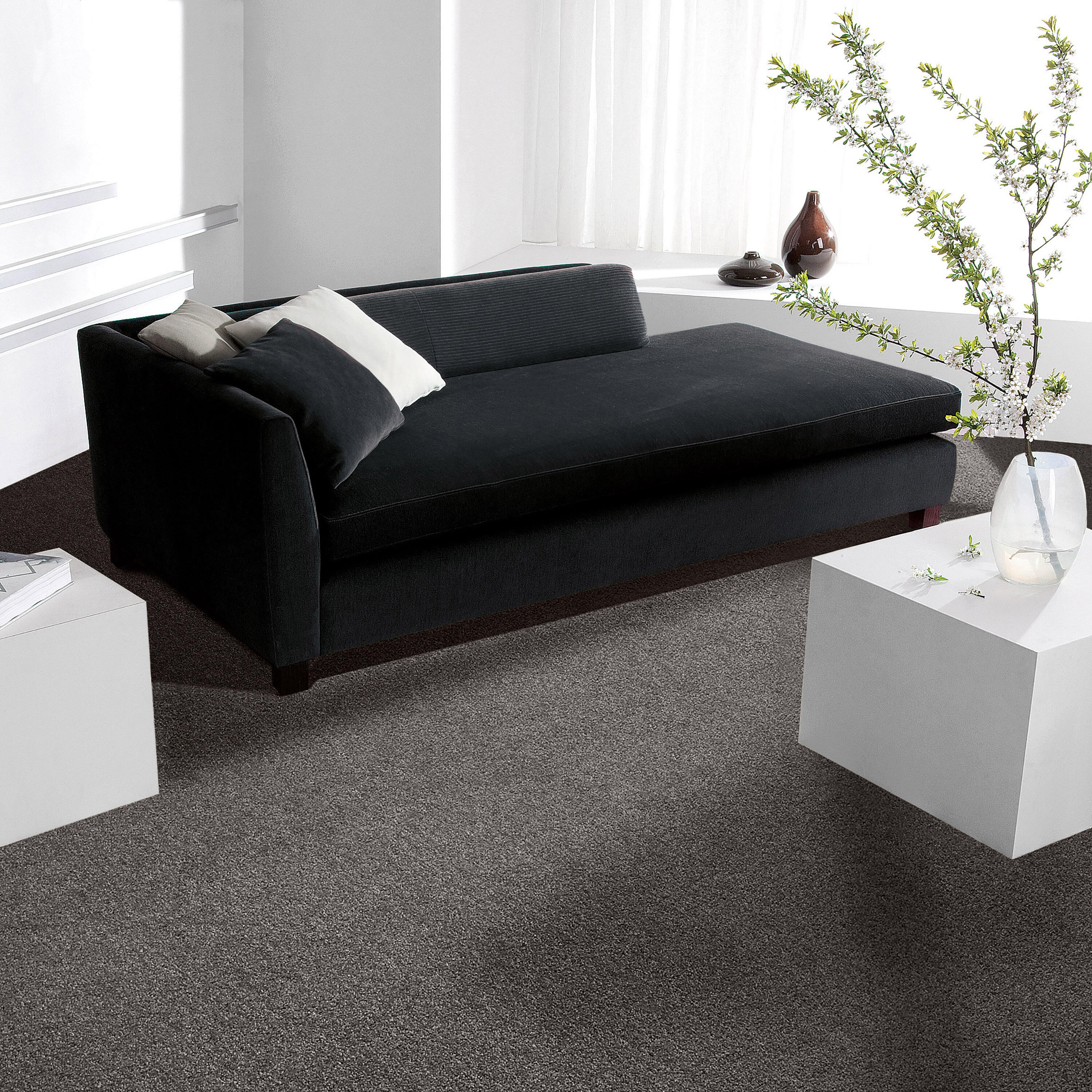 Moquette velours épais uni, Carezza supr, rouleau l.4 m | Leroy Merlin