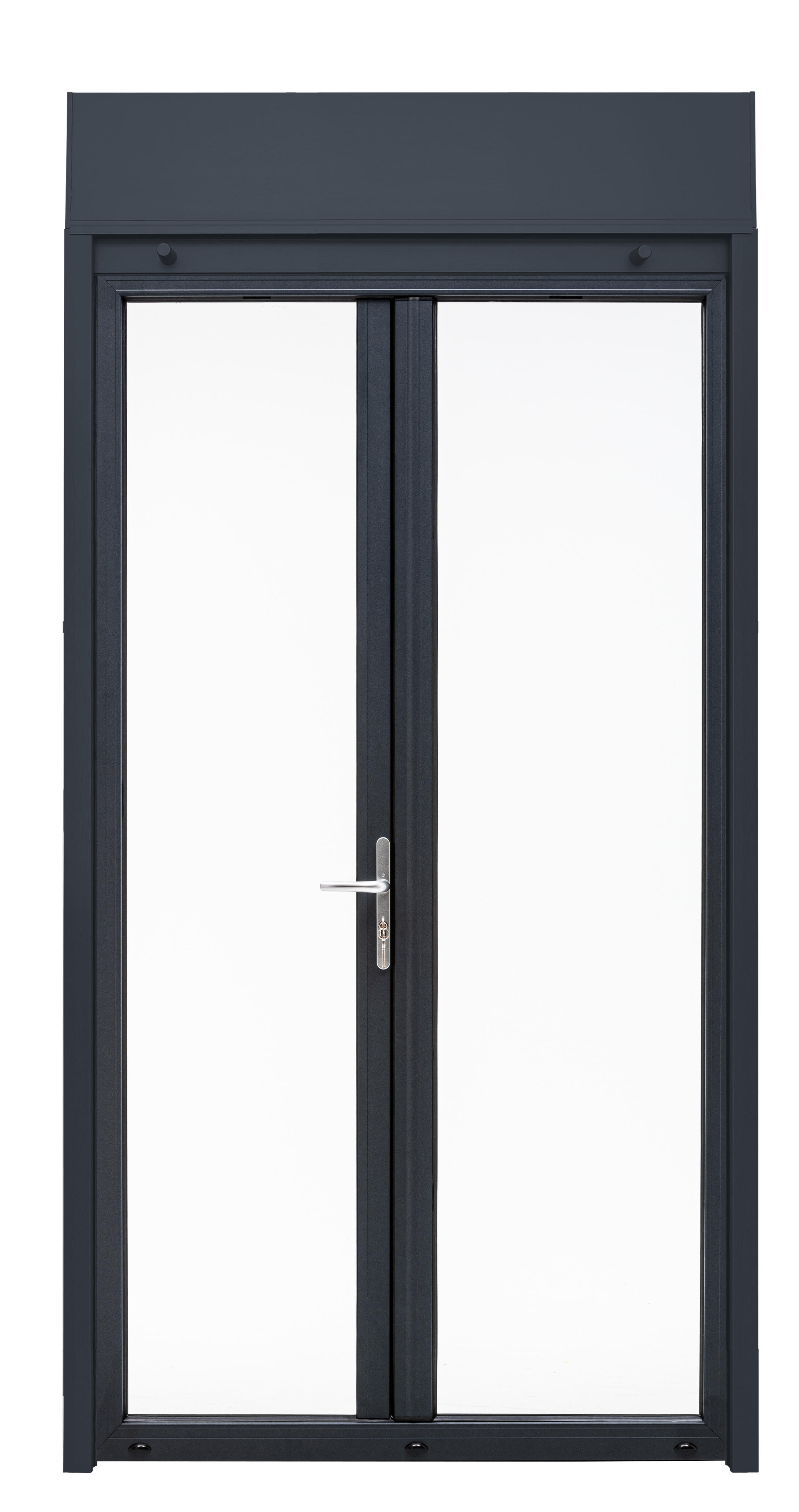 Porte fenêtre/vol.roulant alu Essentiel H.215xl.120cm 2 vt gris ...