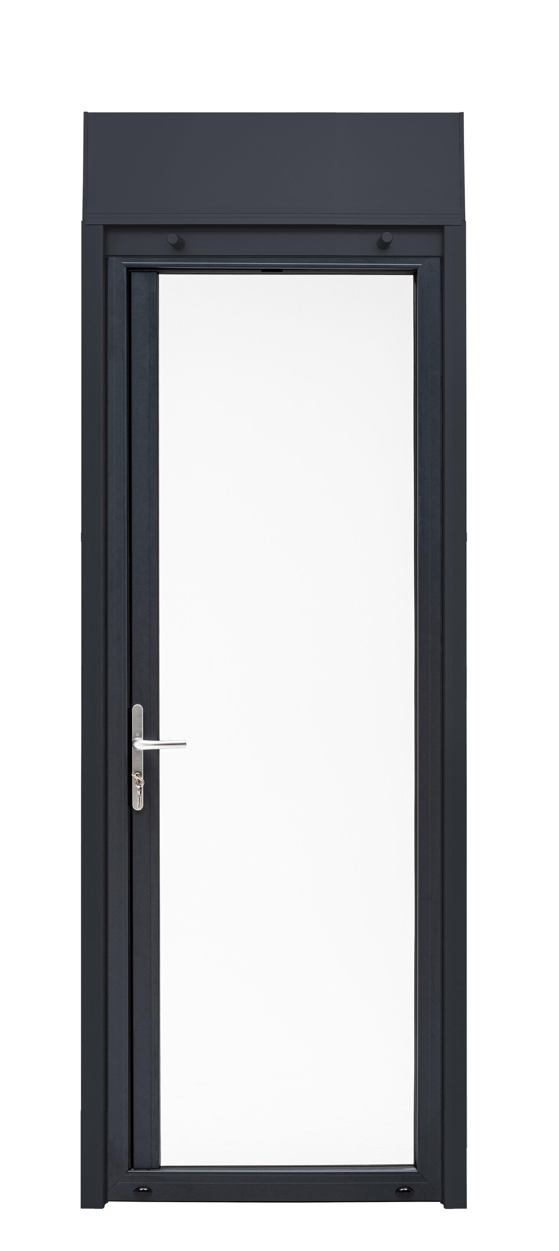 Porte fenêtre/volet roul.alu Essentiel H.215xl.80cm 1vt tirant D gris ...
