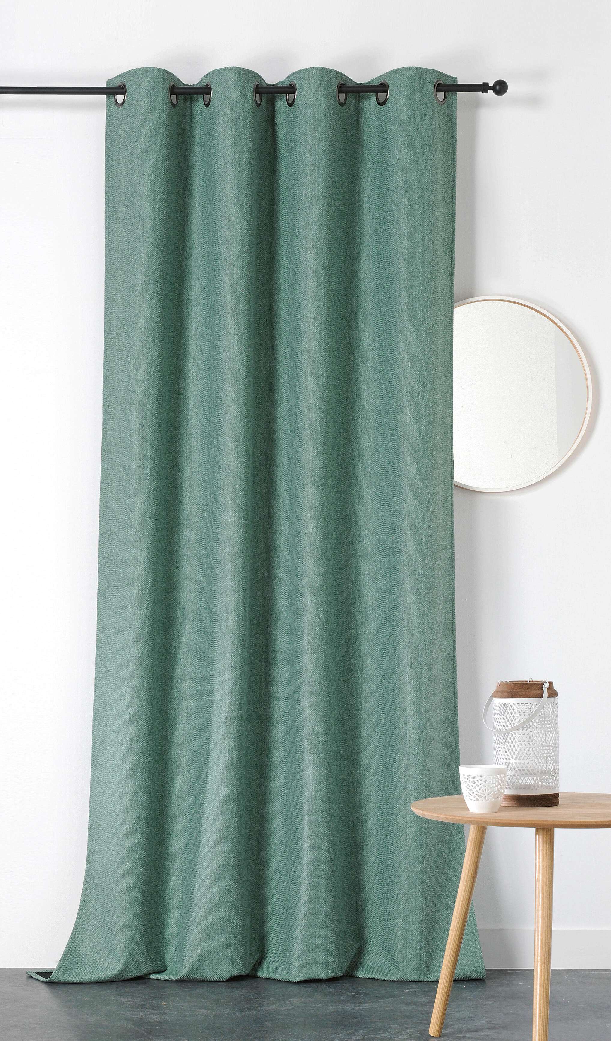 Rideau tamisant thermique, Boreal, bleu H.260 x l.140 cm | Leroy Merlin