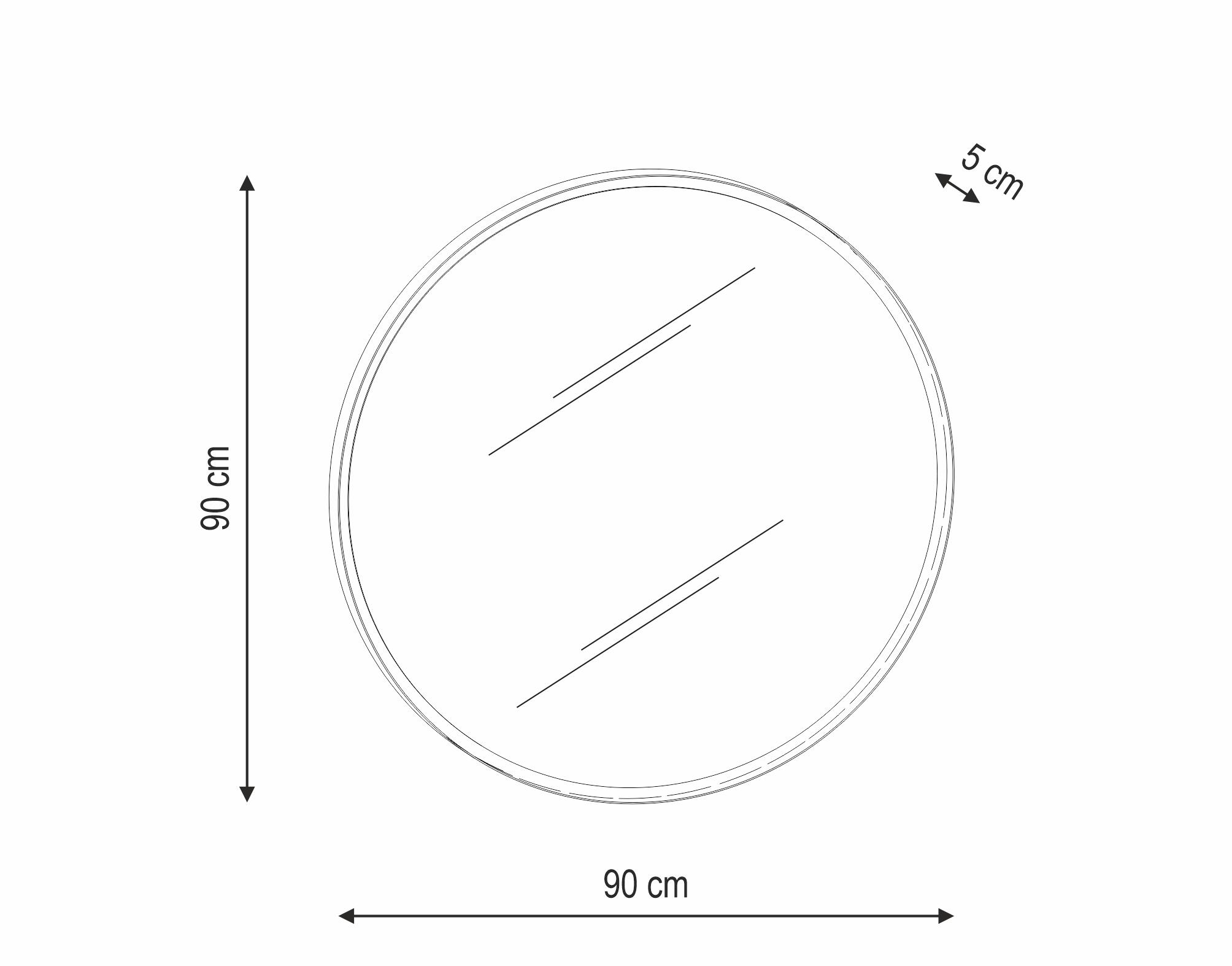Specchio con illuminazione integrata bagno tondo Pixel L 90 x H 90 x P ...