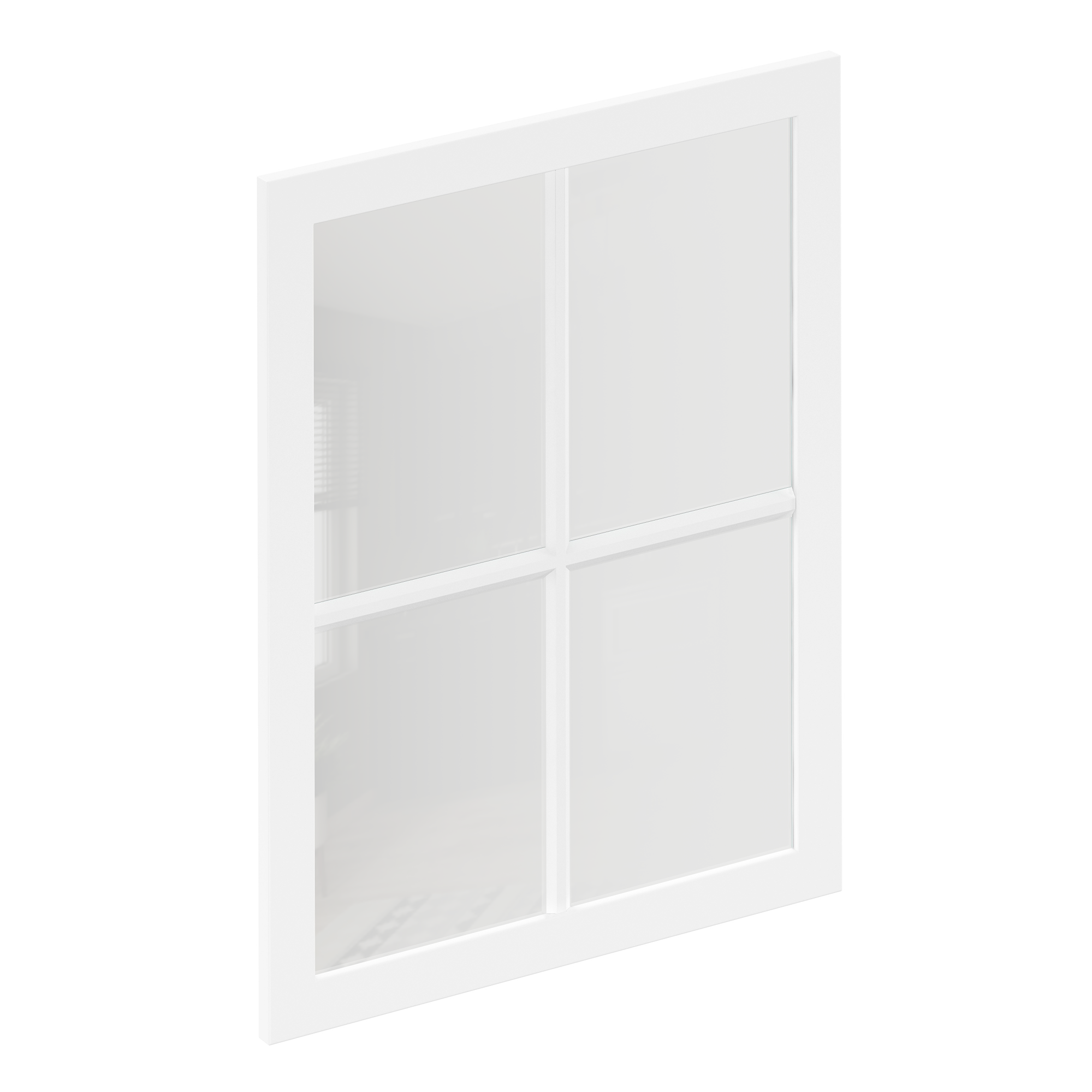 Porte de cuisine vitrée Toscane blanc mat H.76.8 x l.59.7 cm | Leroy Merlin