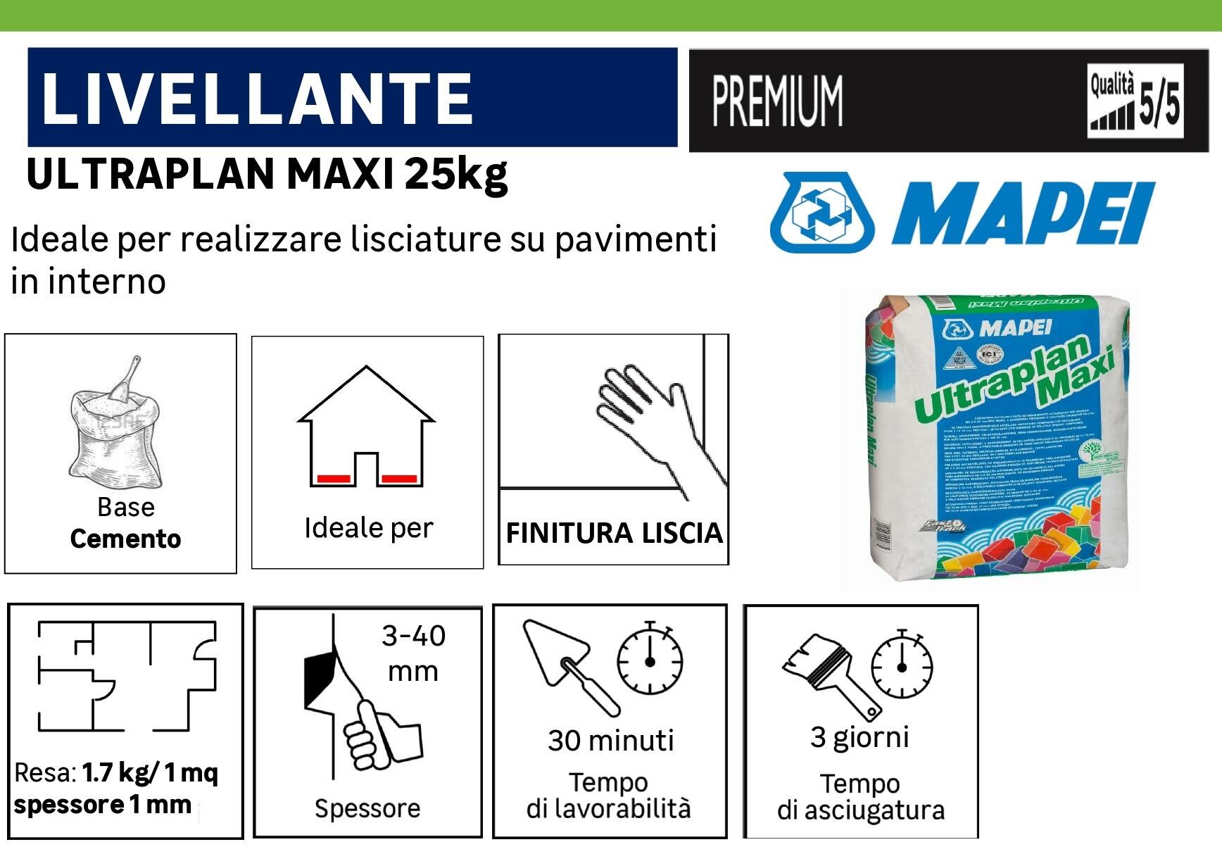 Autolivellante MAPEI Ultraplan Maxi 25 kg | Leroy Merlin