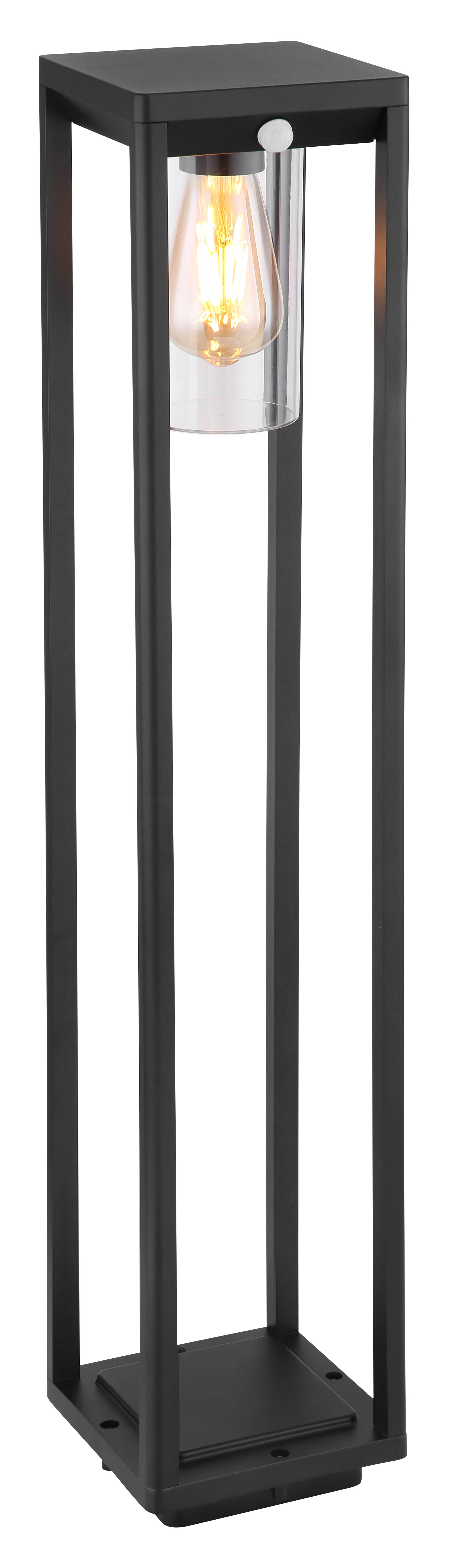 Lampione da giardino con sensore di movimento, Candela H 80 cm, nero ...