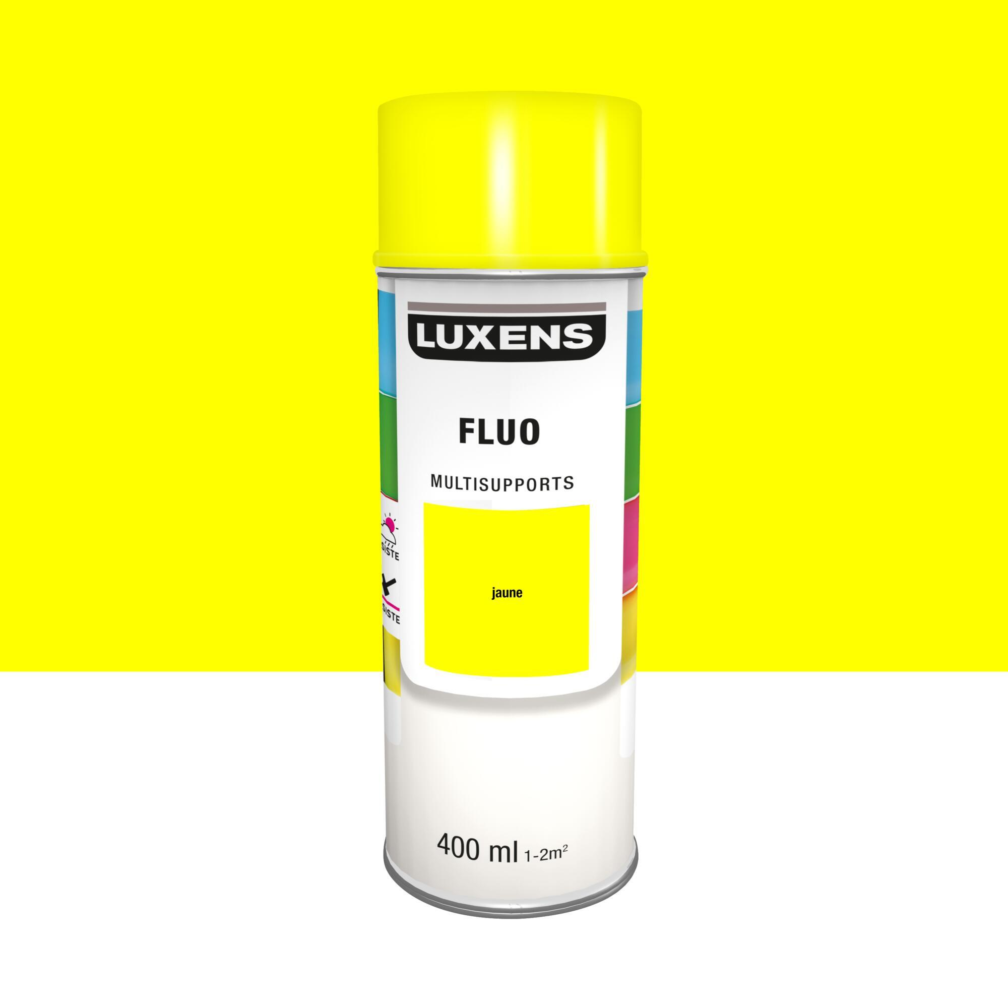 Bombe de peinture Fluo LUXENS jaune 400 ml | Leroy Merlin