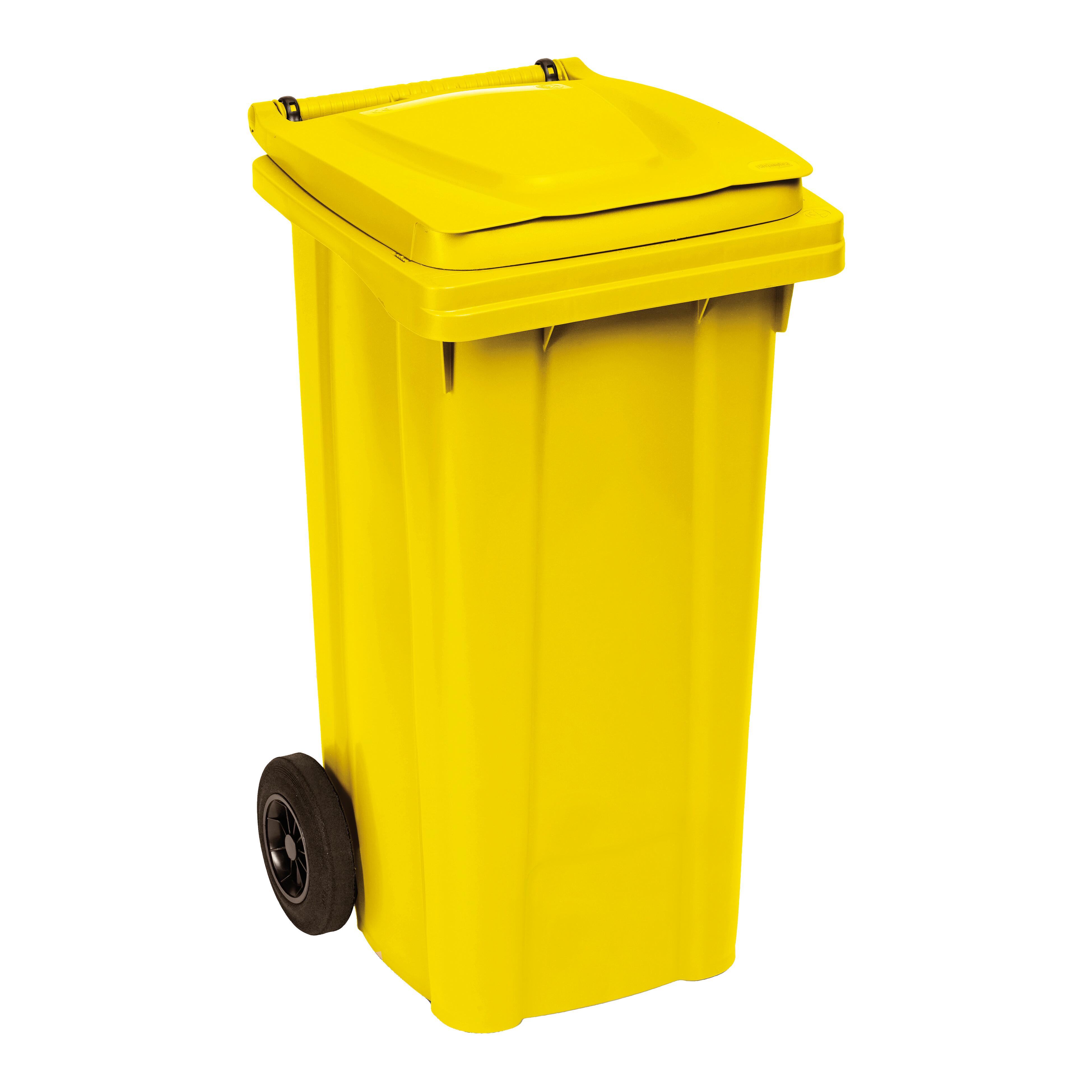 Bidone in polietilene alta densità STEFANPLAST carrellato 120 LT 2 ...