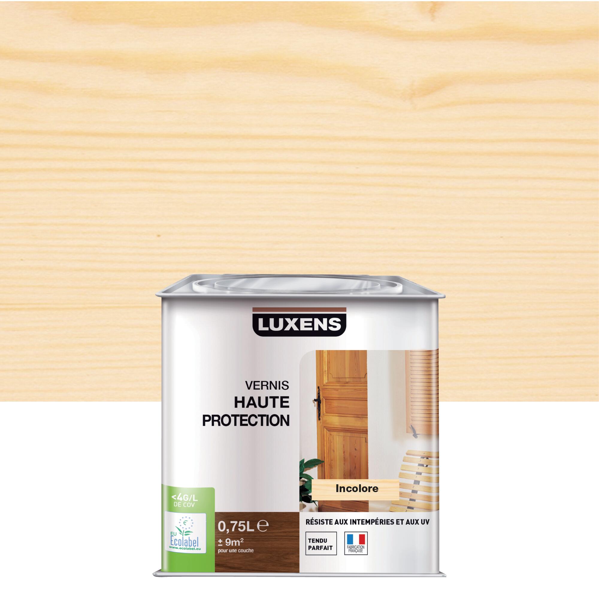 Vernis pour bois extérieur LUXENS Haute protection incolore satiné 0.75 ...