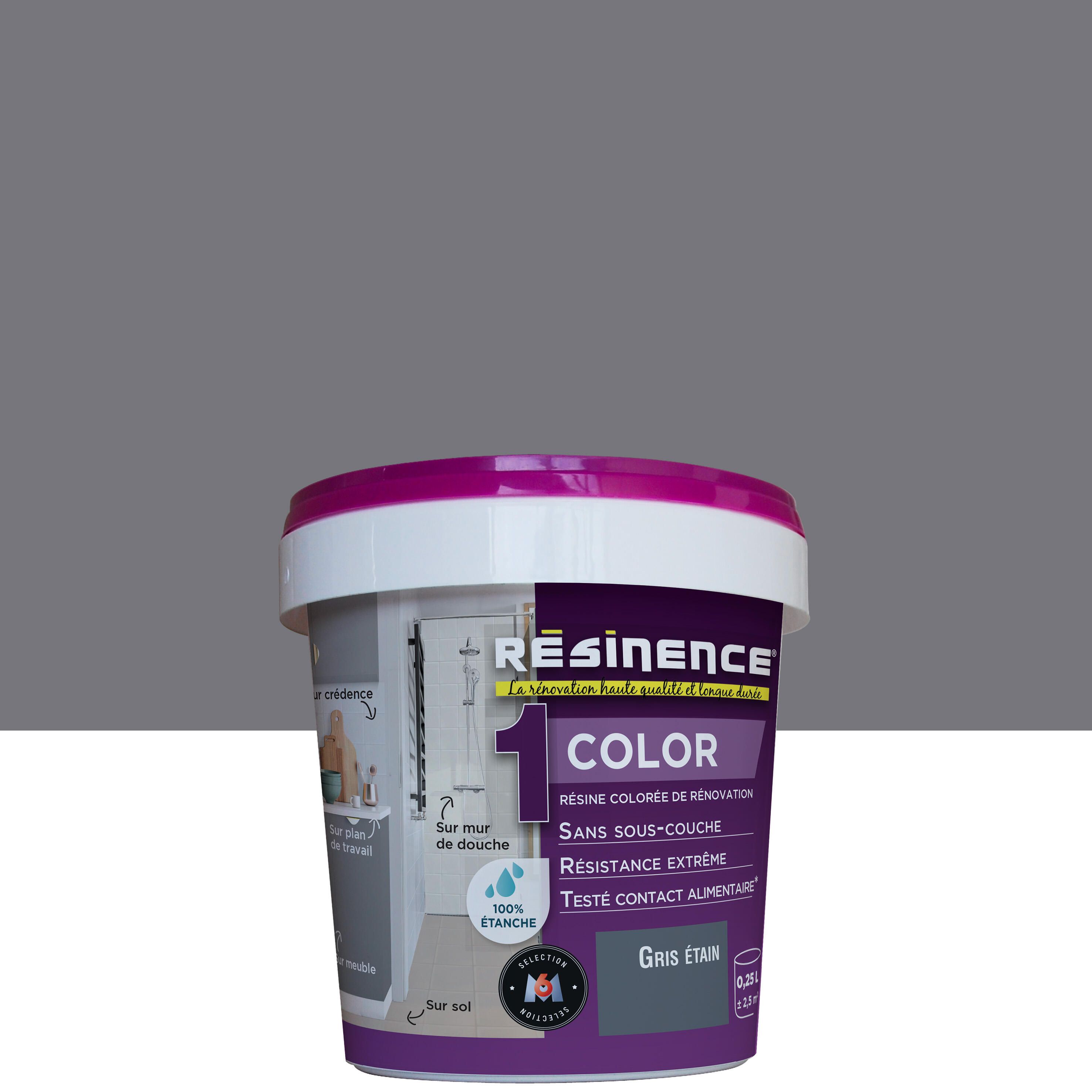 Résine colorée évier color RESINENCE, gris étain satiné, 0.25 l | Leroy ...