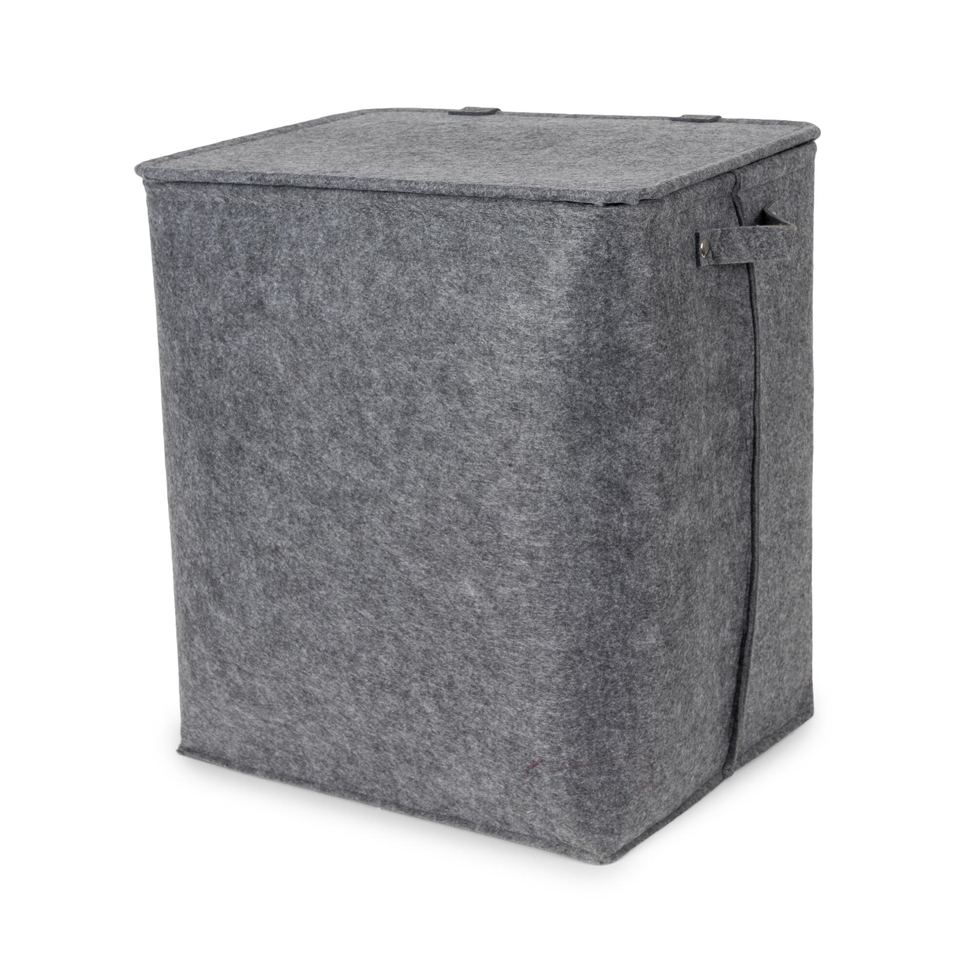 Panier à linge gris Felt l.38 x H.50 x P.38 cm COMPACTOR | Leroy Merlin