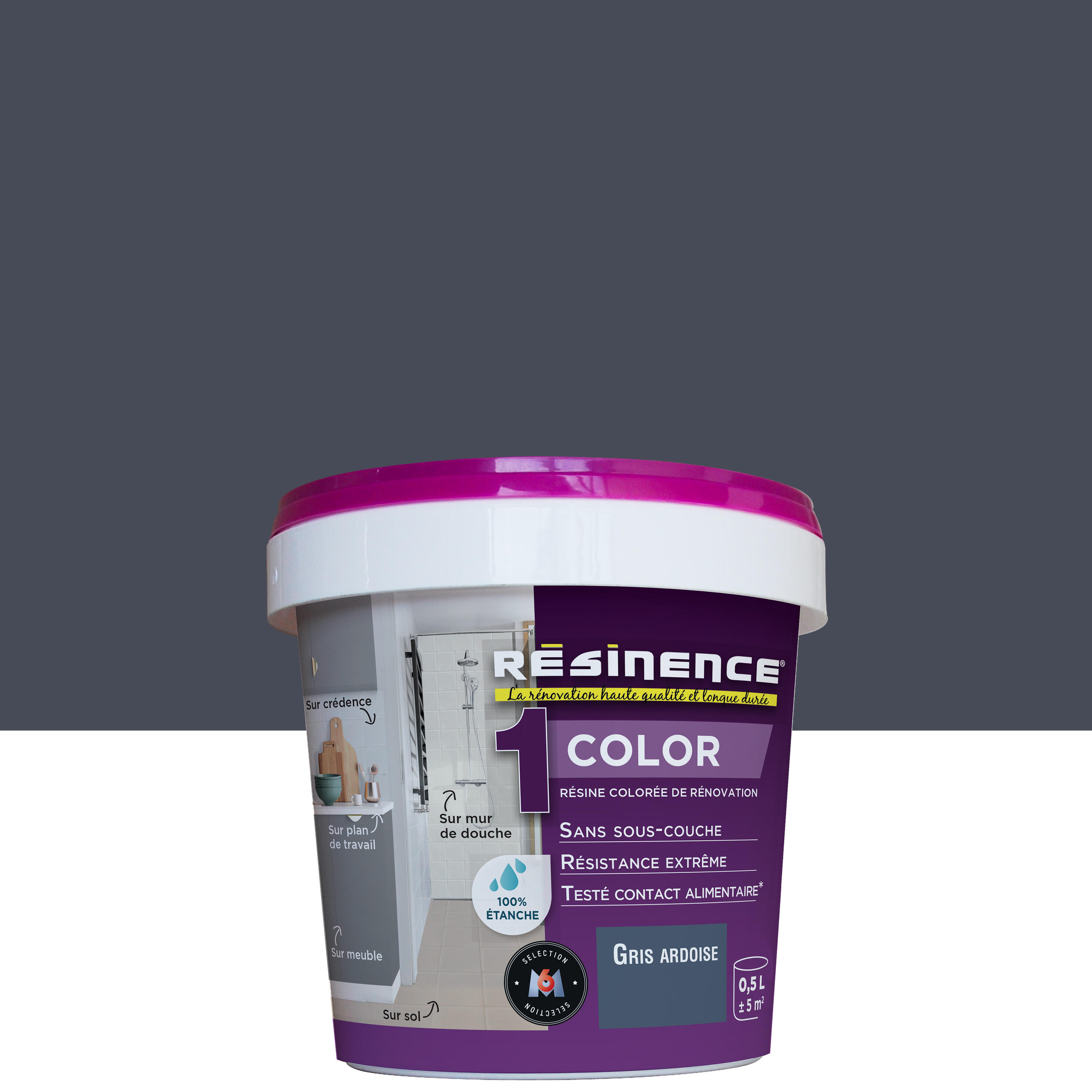 Résine colorée évier color RESINENCE, gris ardoise satiné, 0.5 l ...