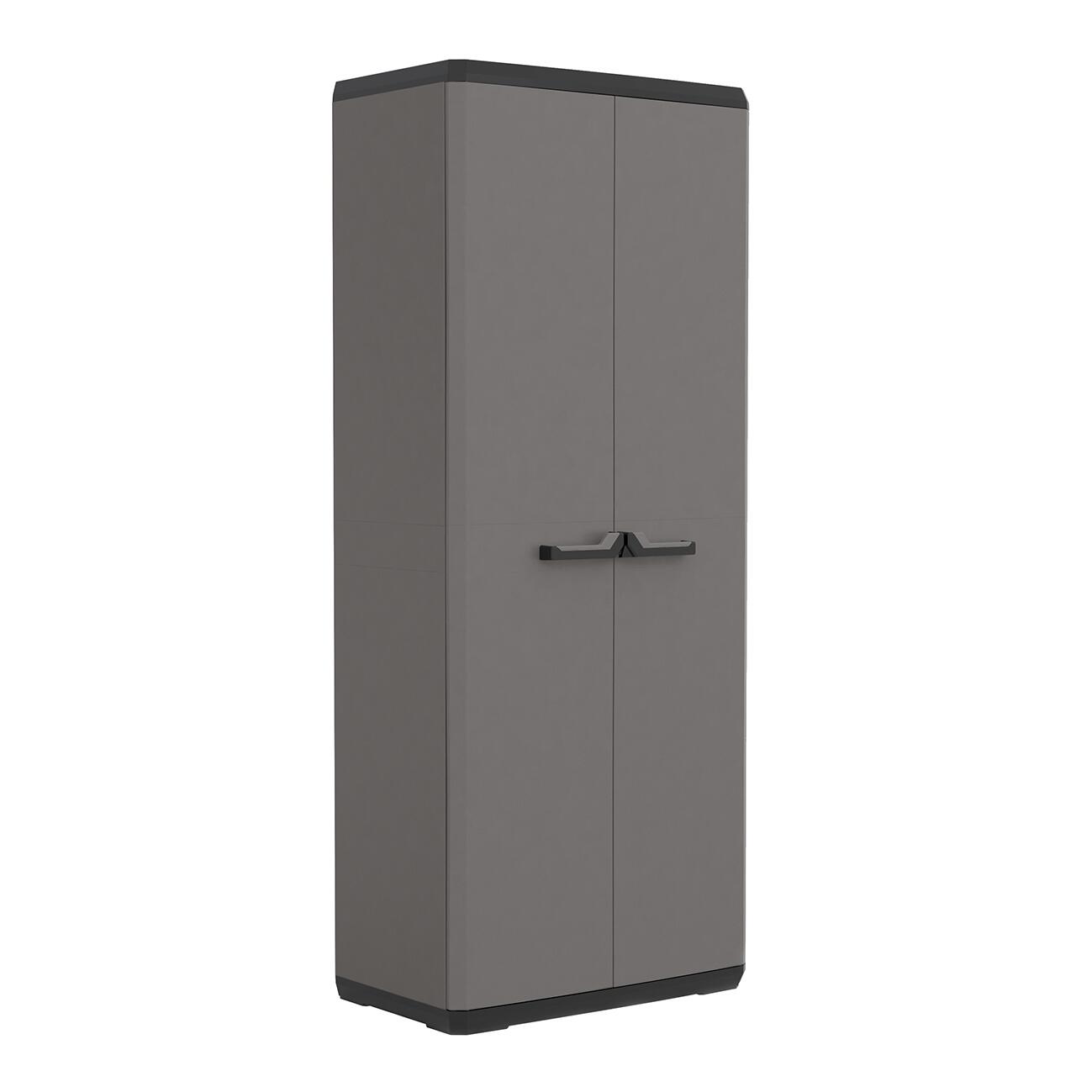 Armadio per scope Più KETER in polipropilene, nero L 68 x H 166 x P 39 ...