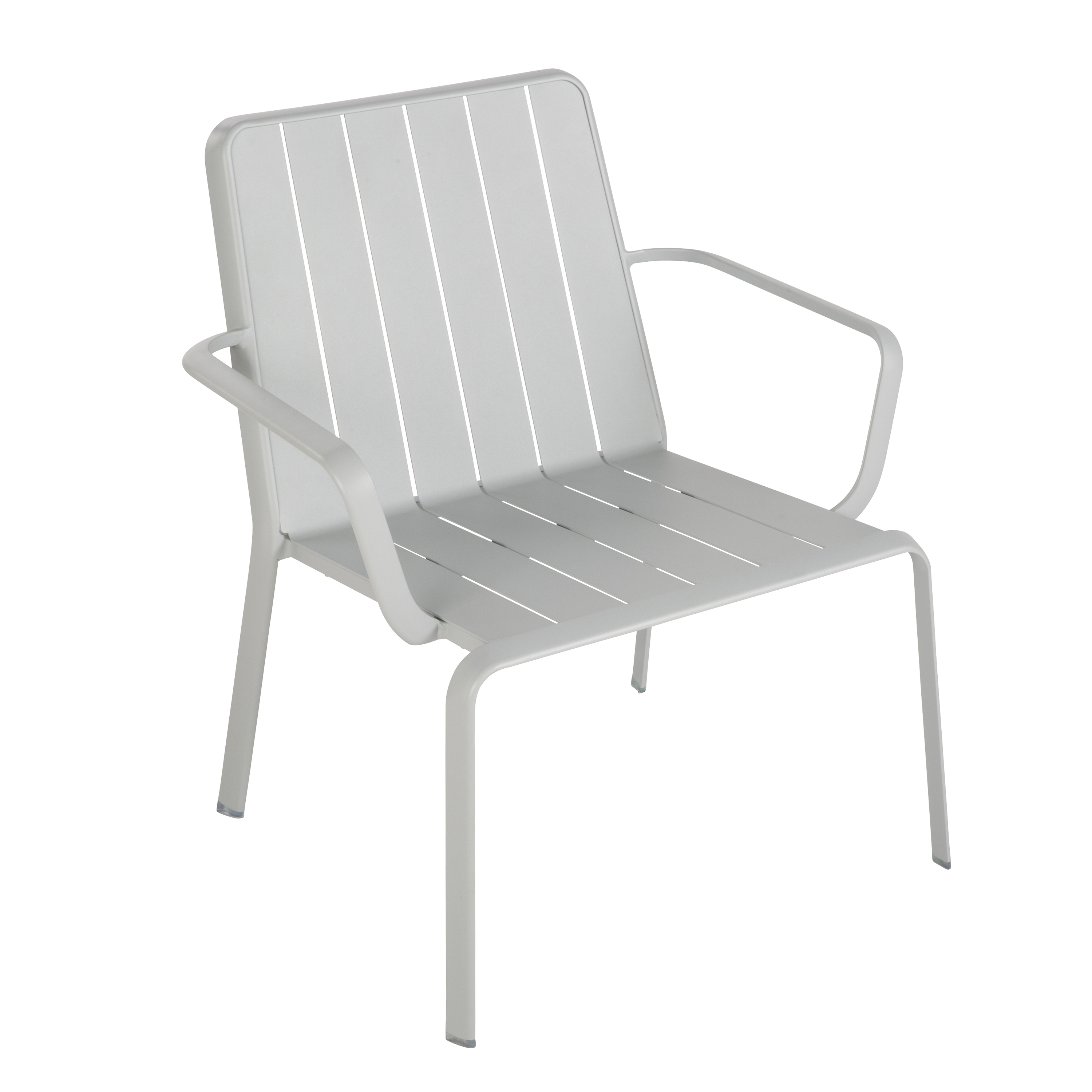 Chaise basse de jardin NATERIAL Idaho en aluminium gris | Leroy Merlin