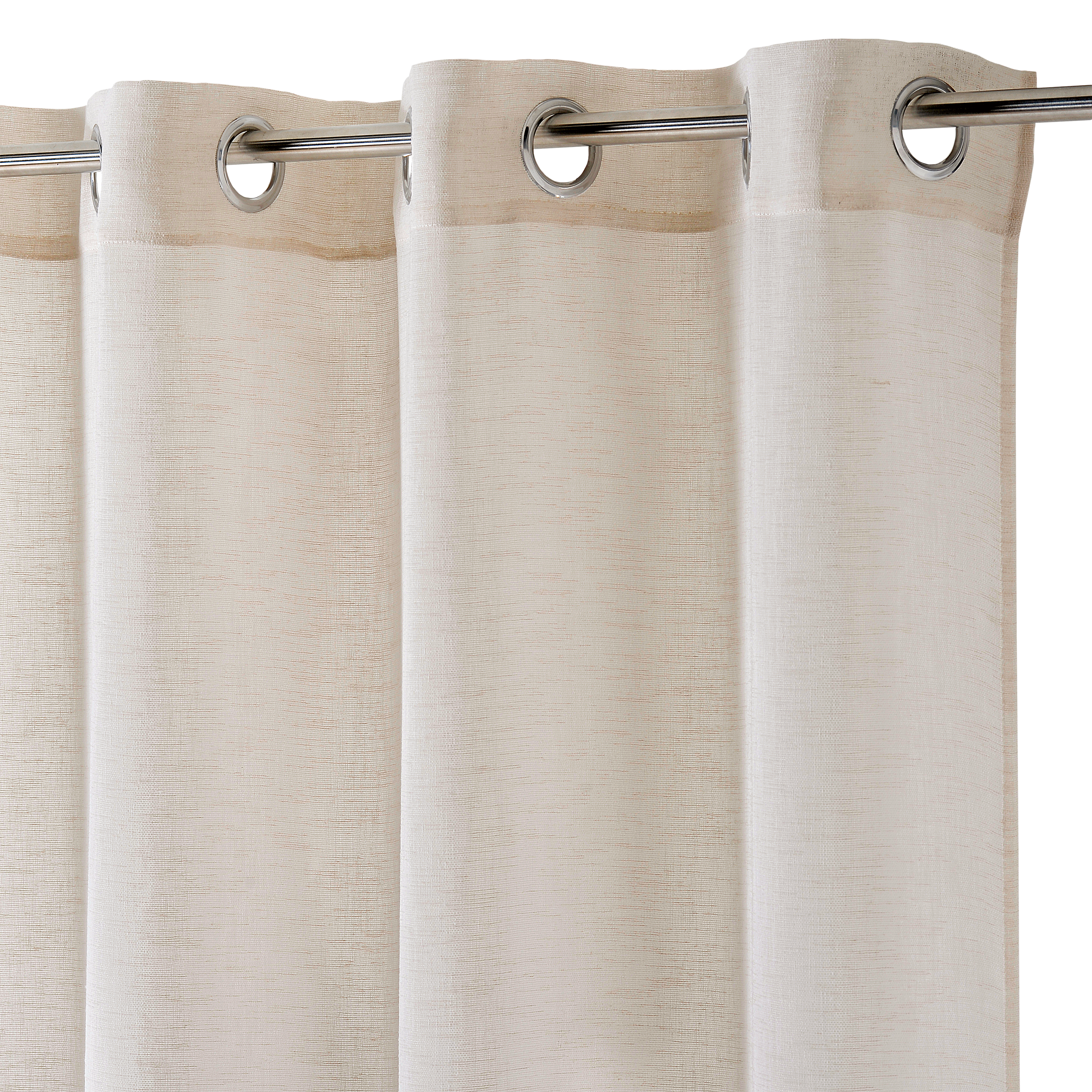 Visillo ollaos Riveka INSPIRE liso beige y blanco de 140x280cm | Leroy ...